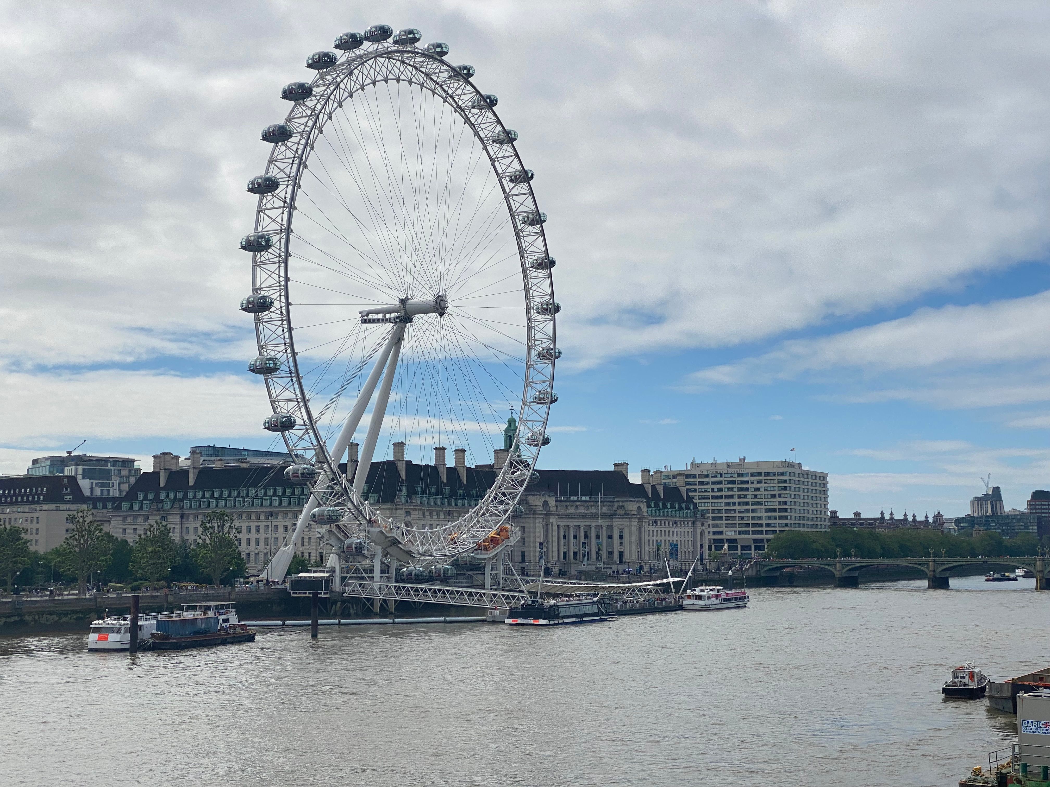 London Eye under a Blue Sky · Free Stock Photo