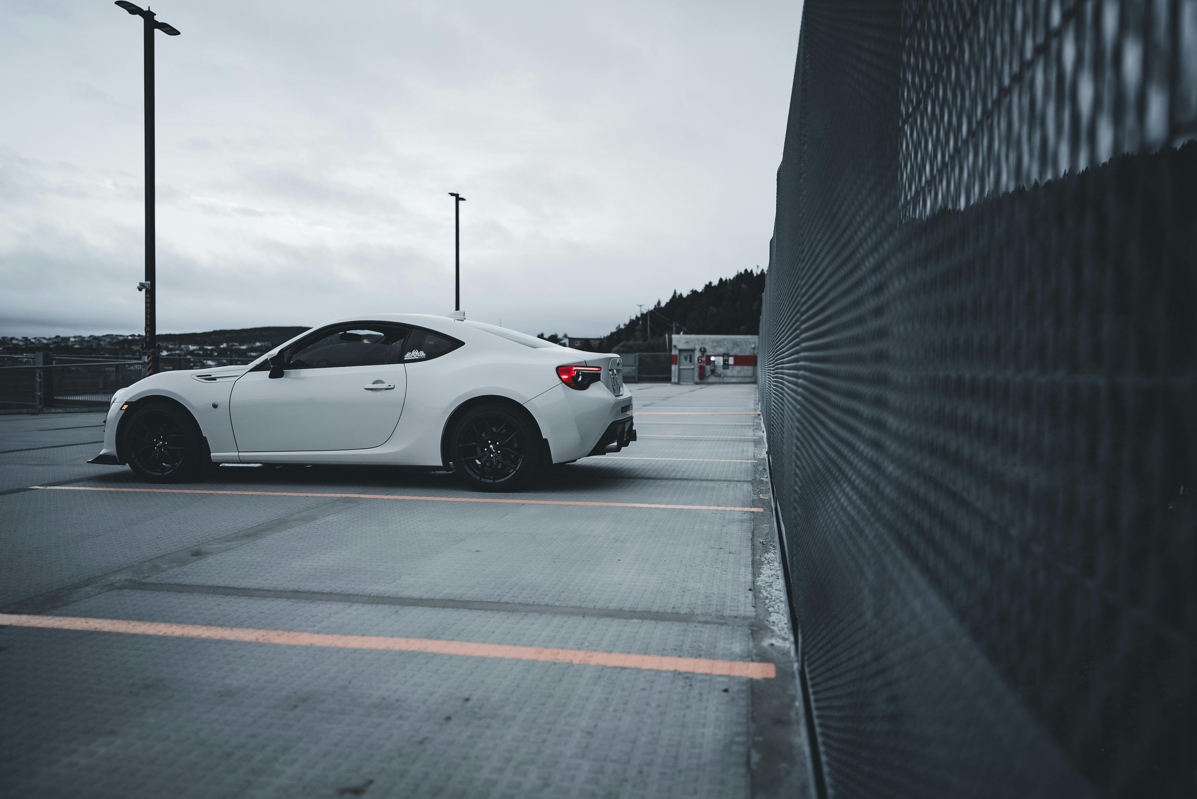 White Toyota GT86 on a Parking Lot · Free Stock Photo