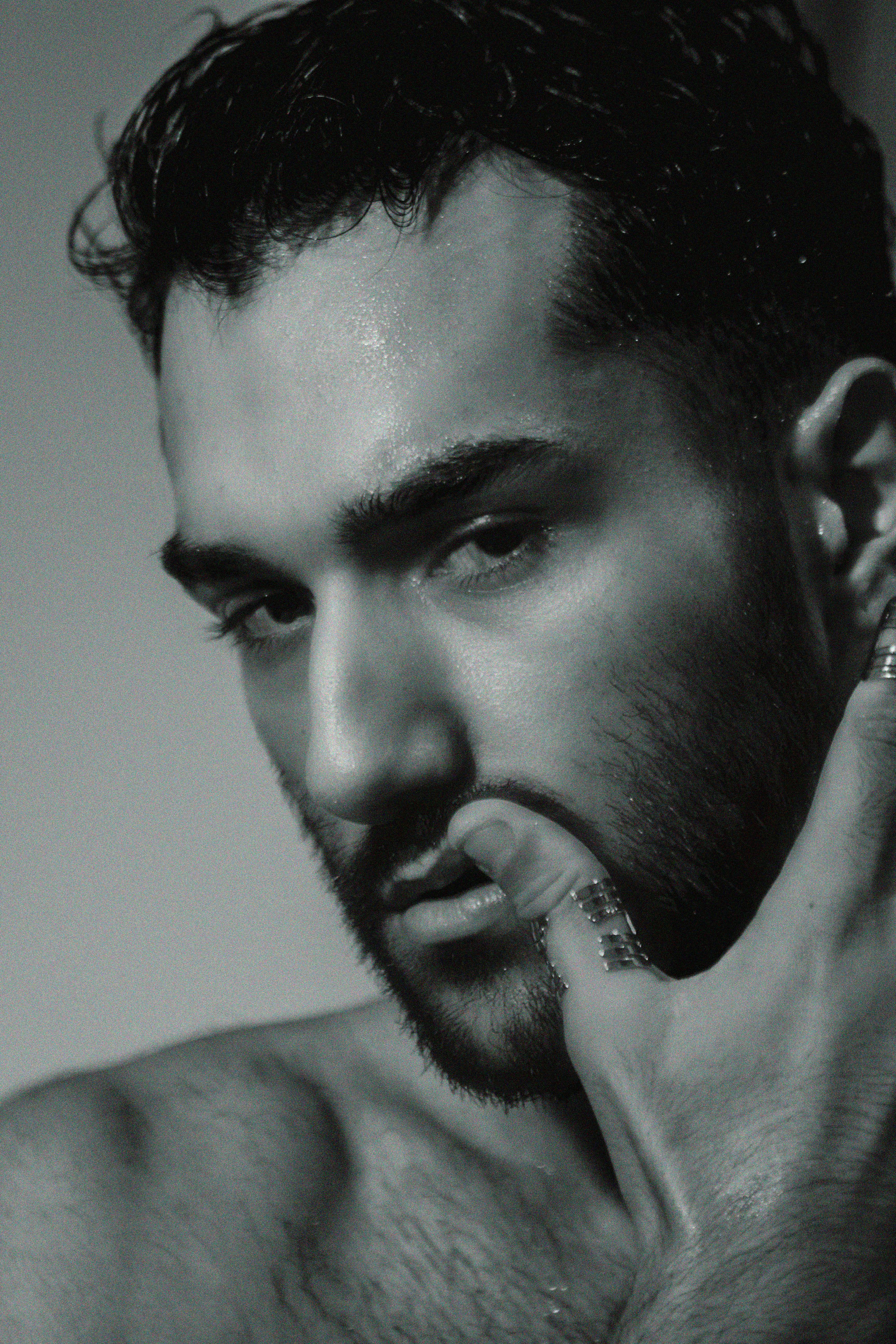 Handsome Bearded Man with Finger on Lips · Free Stock Photo