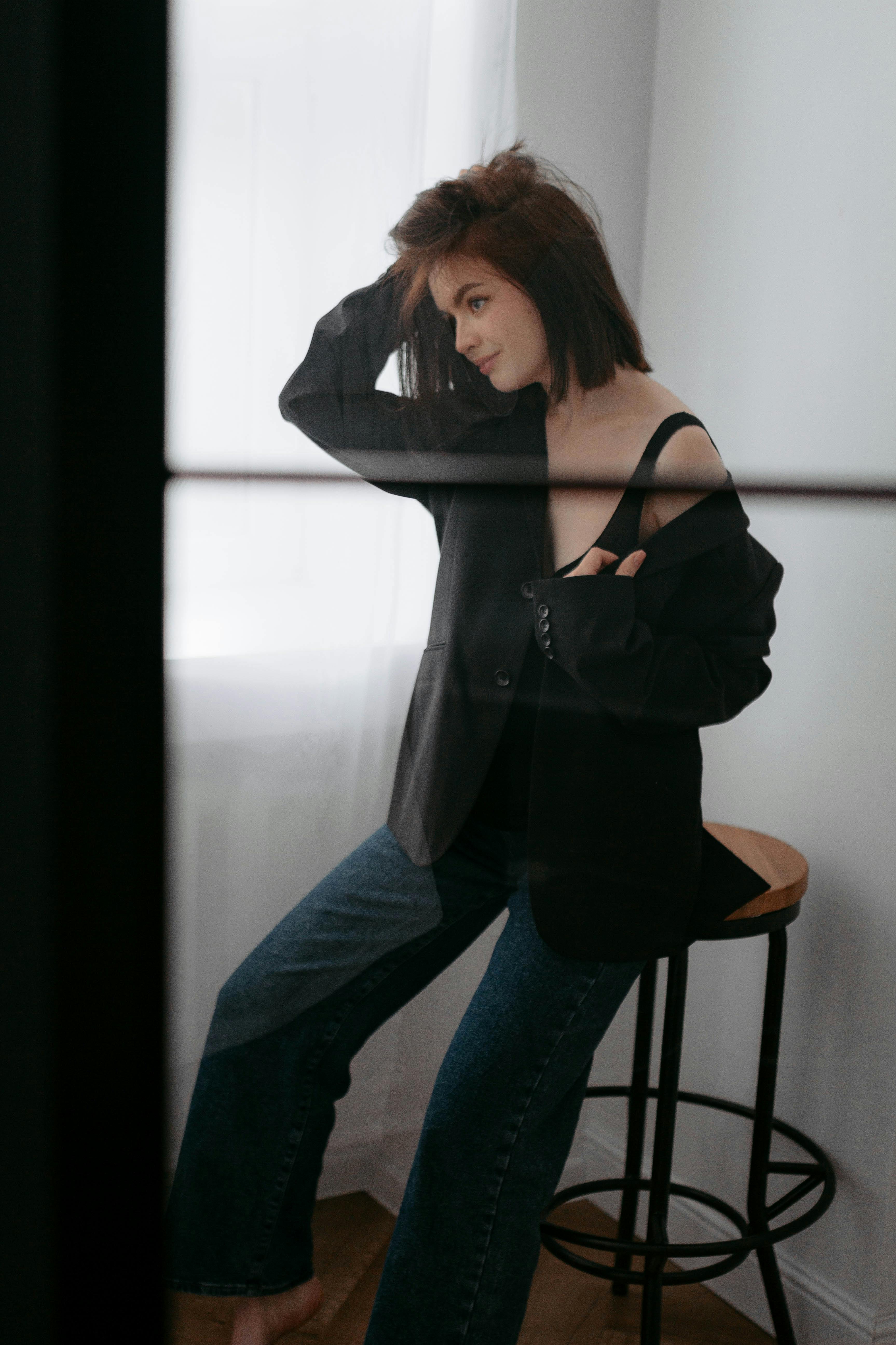 A Model Posing for a Photoshoot · Free Stock Photo