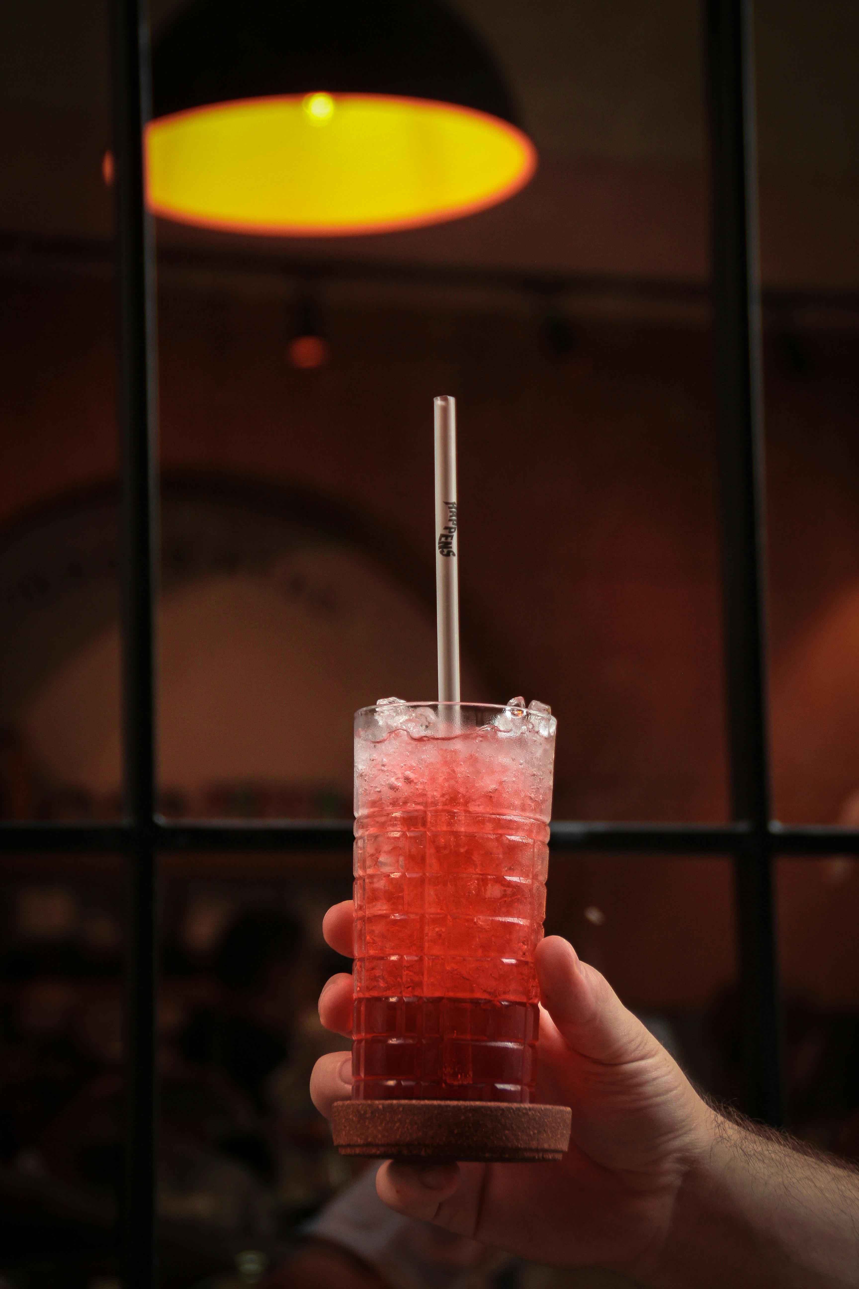 Cold Drink with Ice and Straw · Free Stock Photo