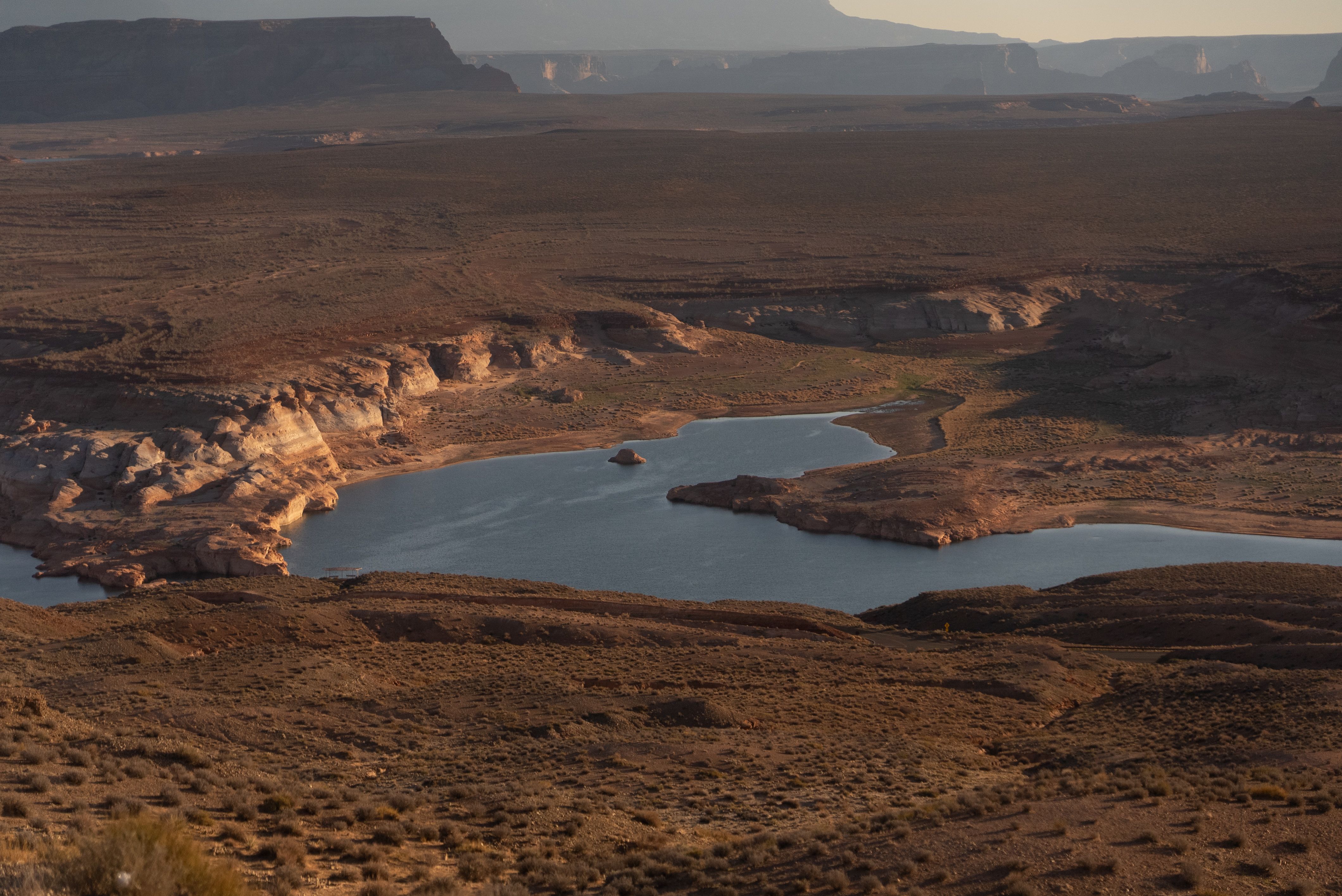 Lake on Arid Prairie · Free Stock Photo