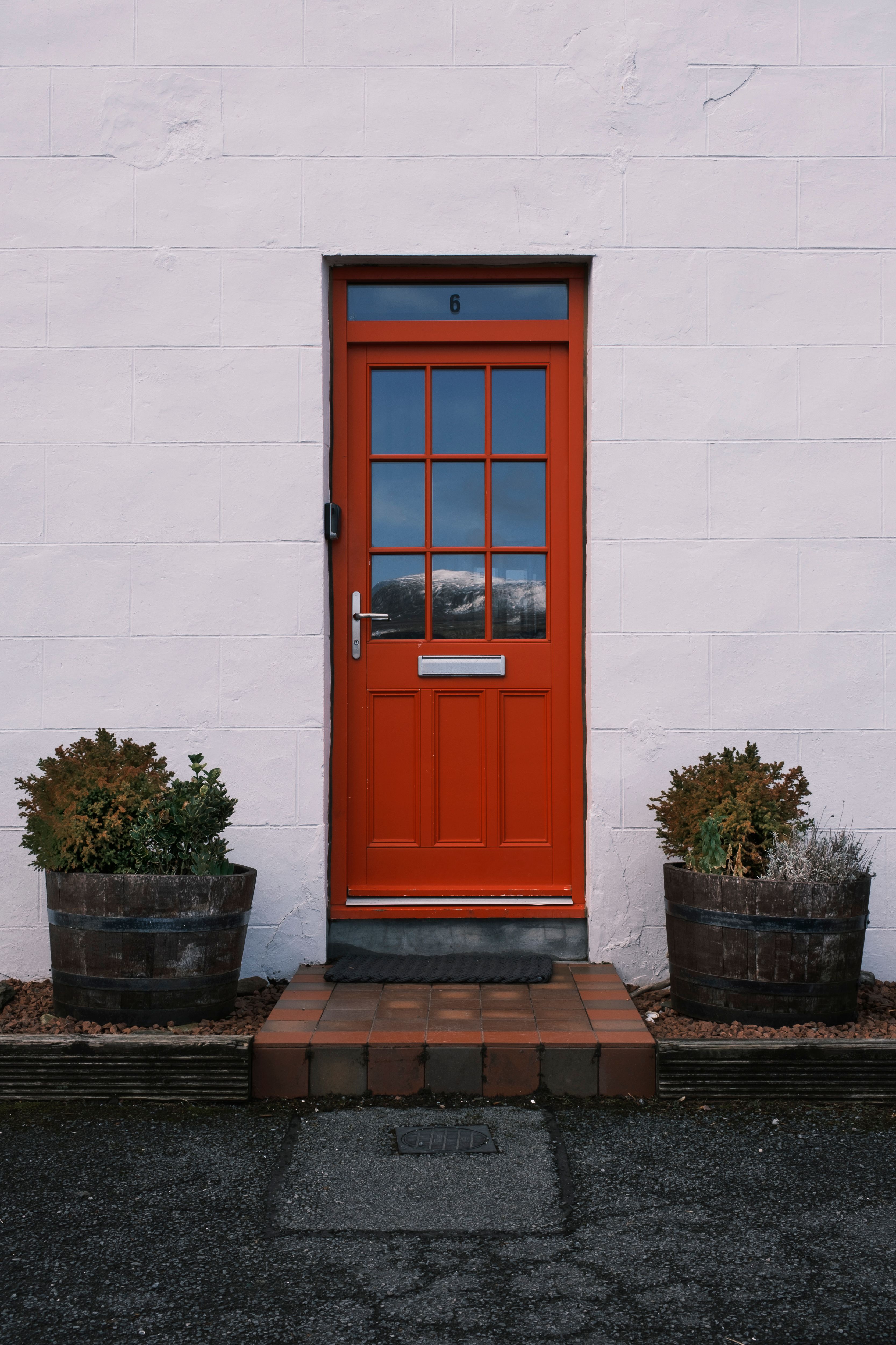 Closed Red Steel Door · Free Stock Photo