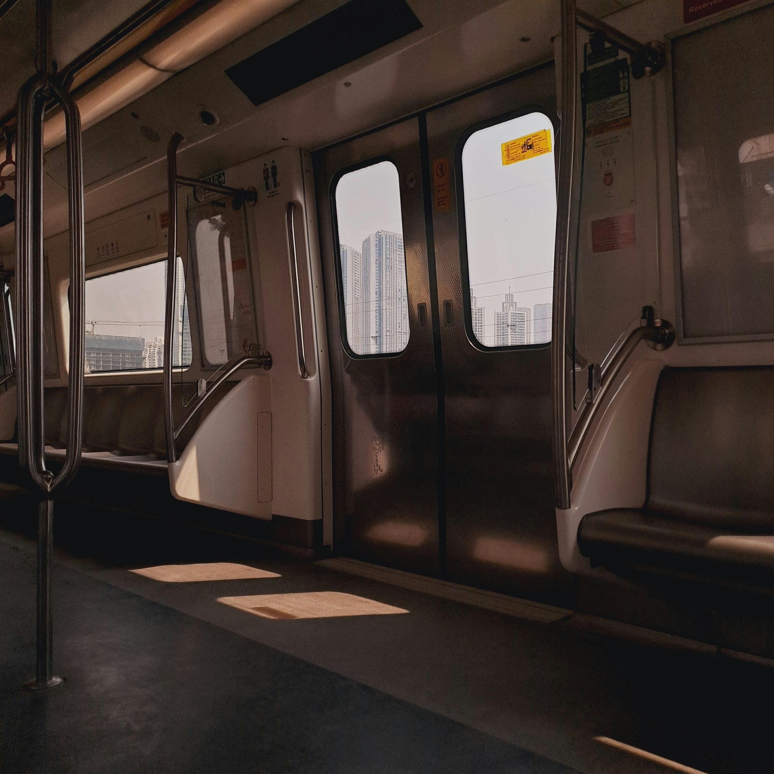 Empty Metro Train Interior · Free Stock Photo