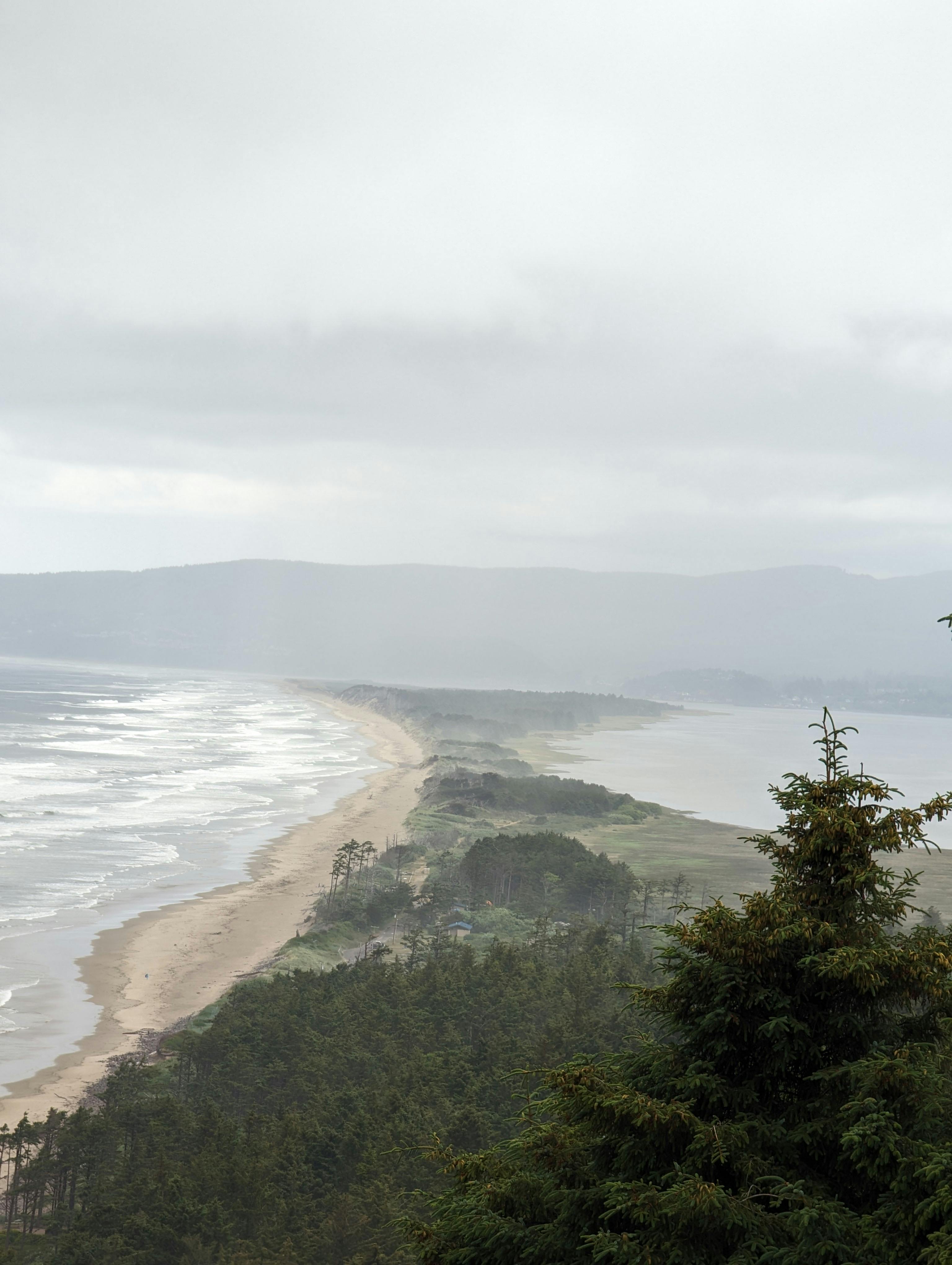 A view of the ocean from a hillside · Free Stock Photo