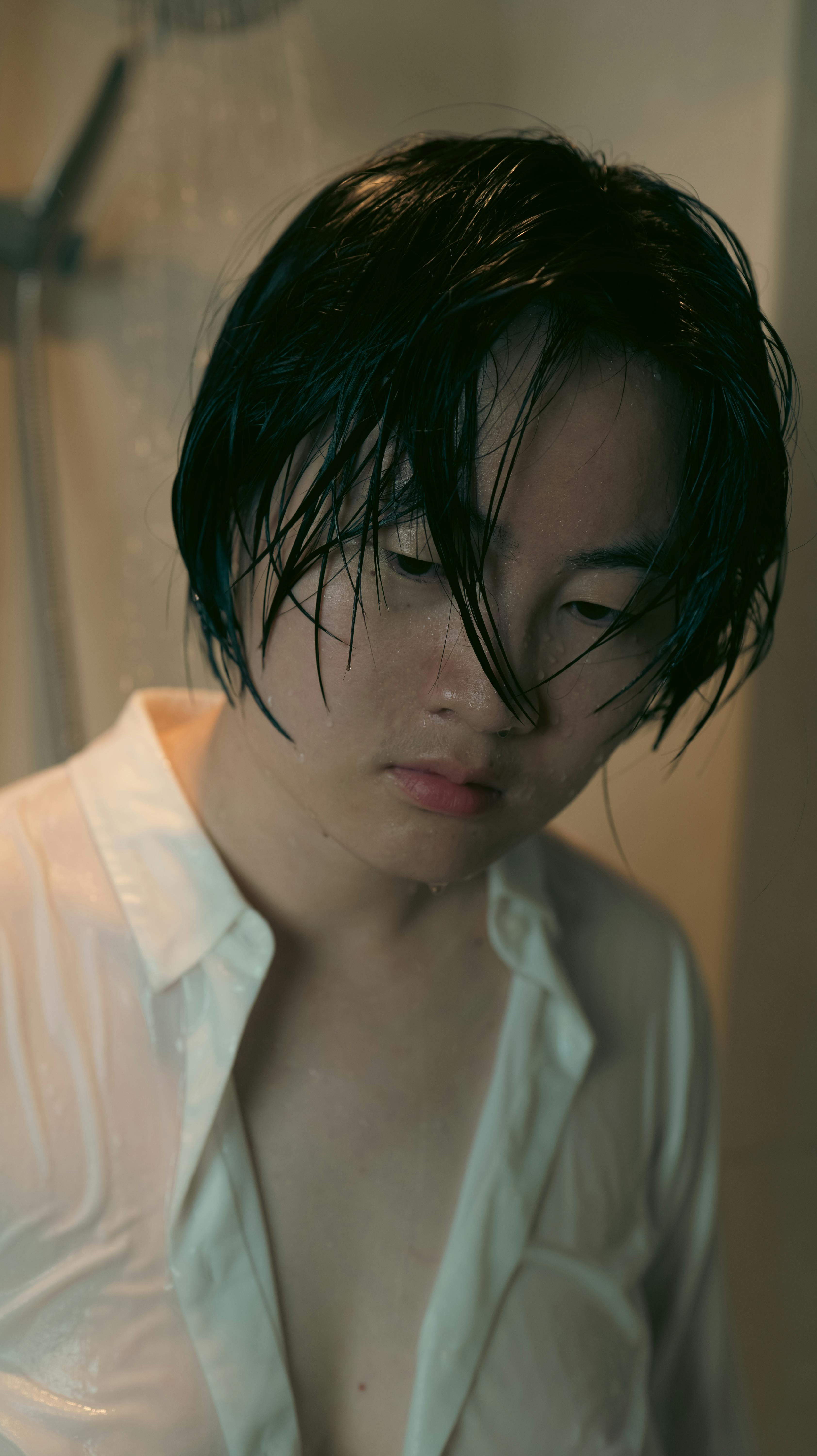 Woman with Wet Hair and Shirt · Free Stock Photo