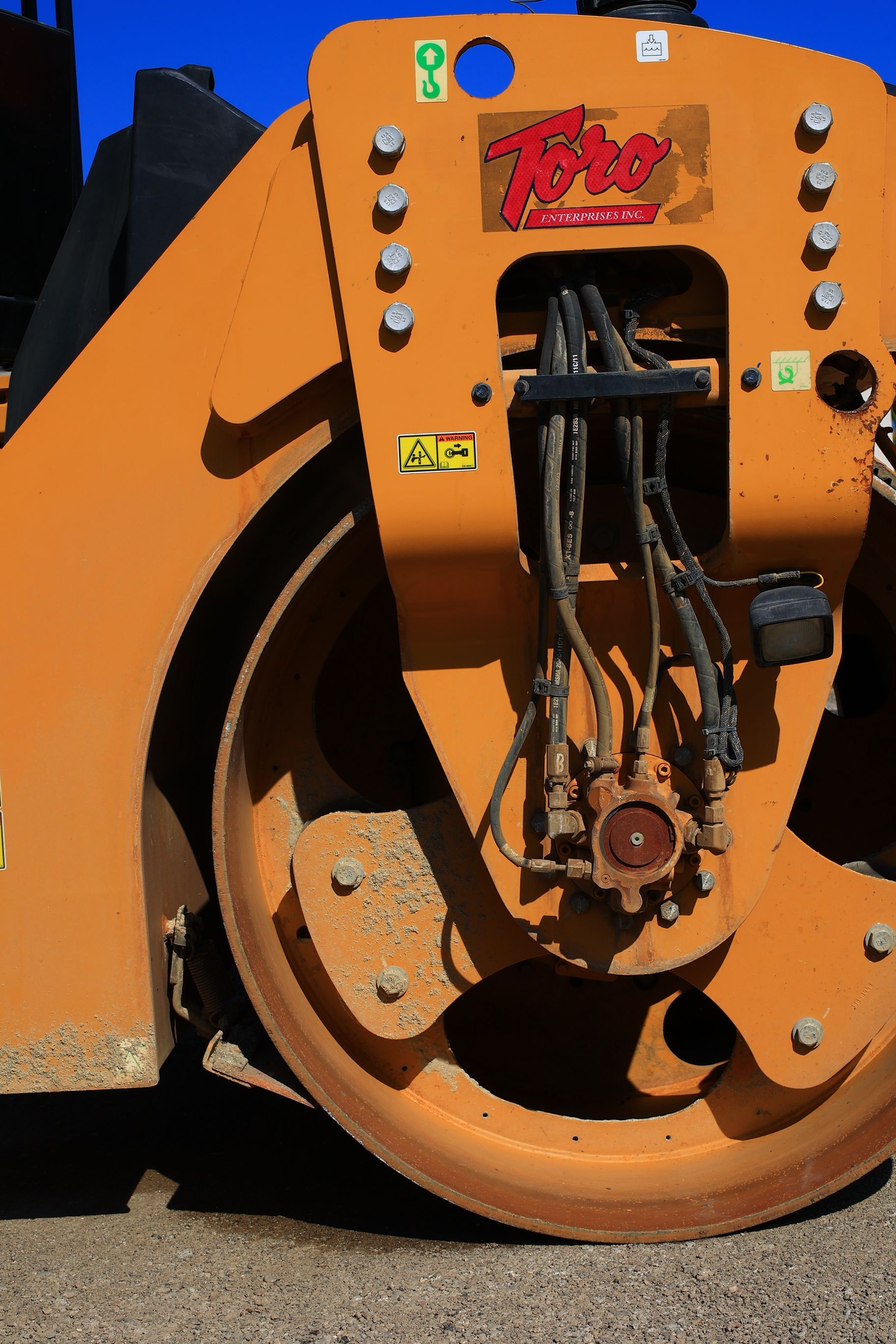Close-up of a Wheel of a Construction Machine · Free Stock Photo