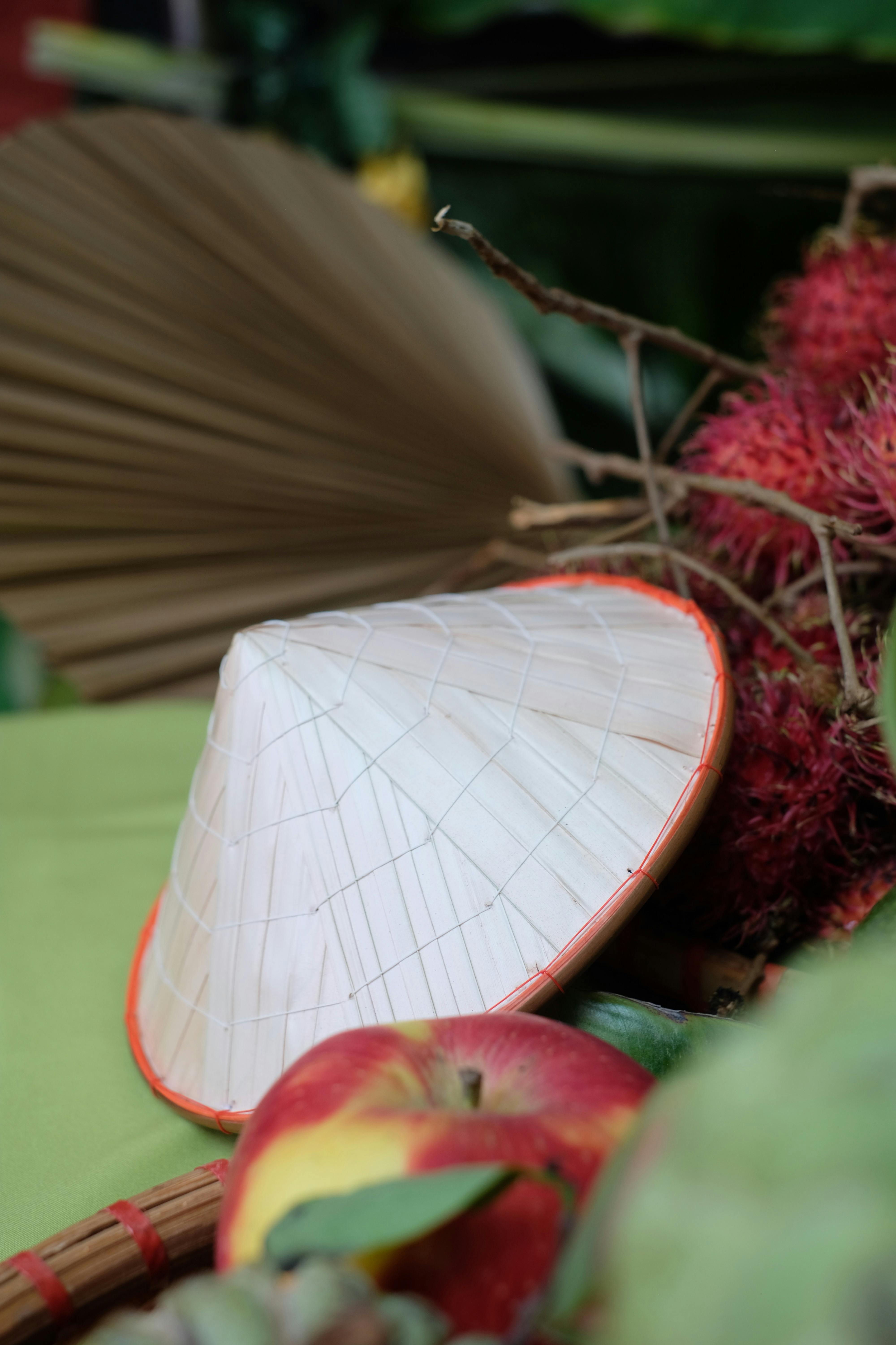 Conical Hat and an Apple · Free Stock Photo