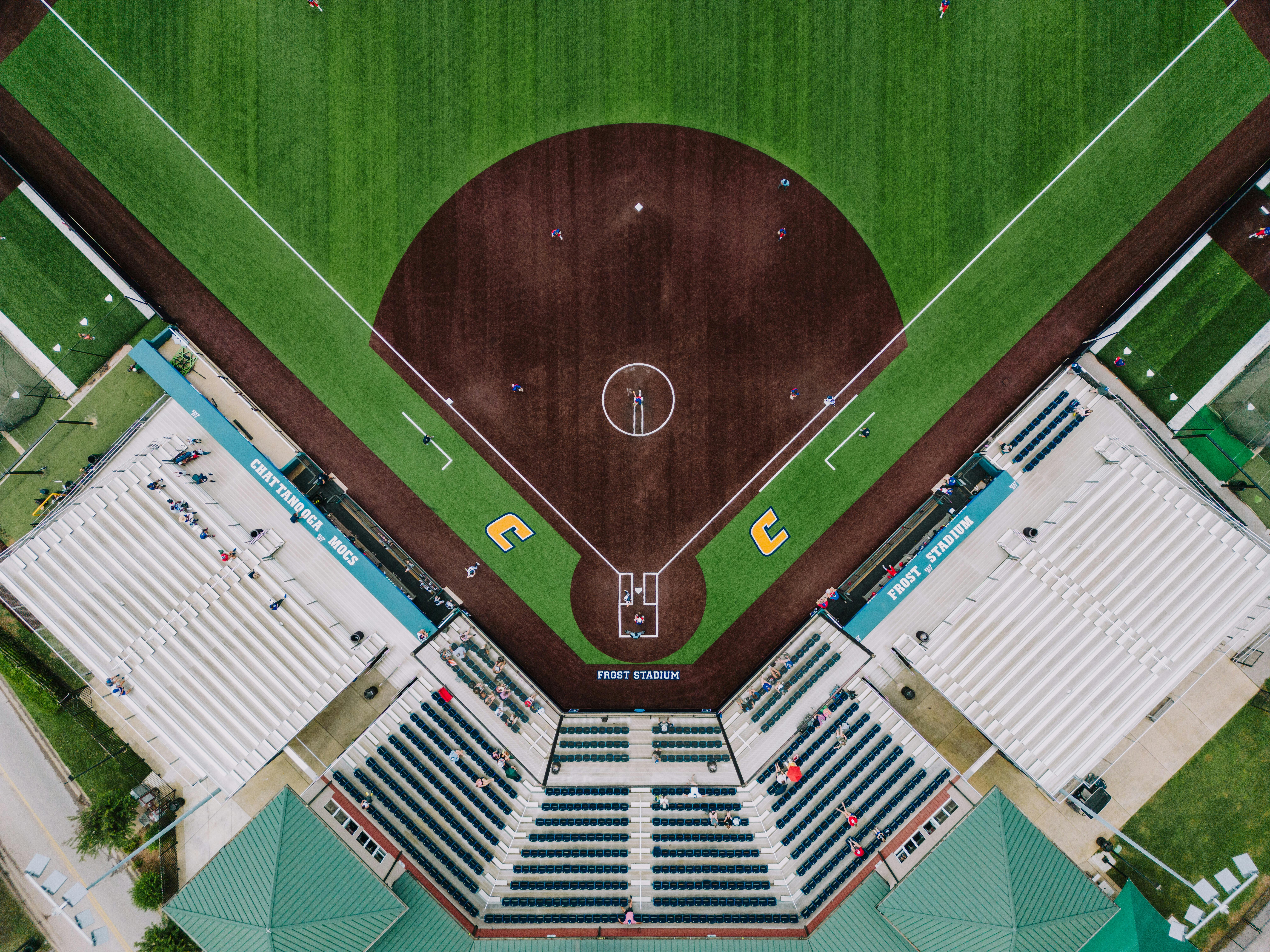 Birds Eye View of American Football Field · Free Stock Photo