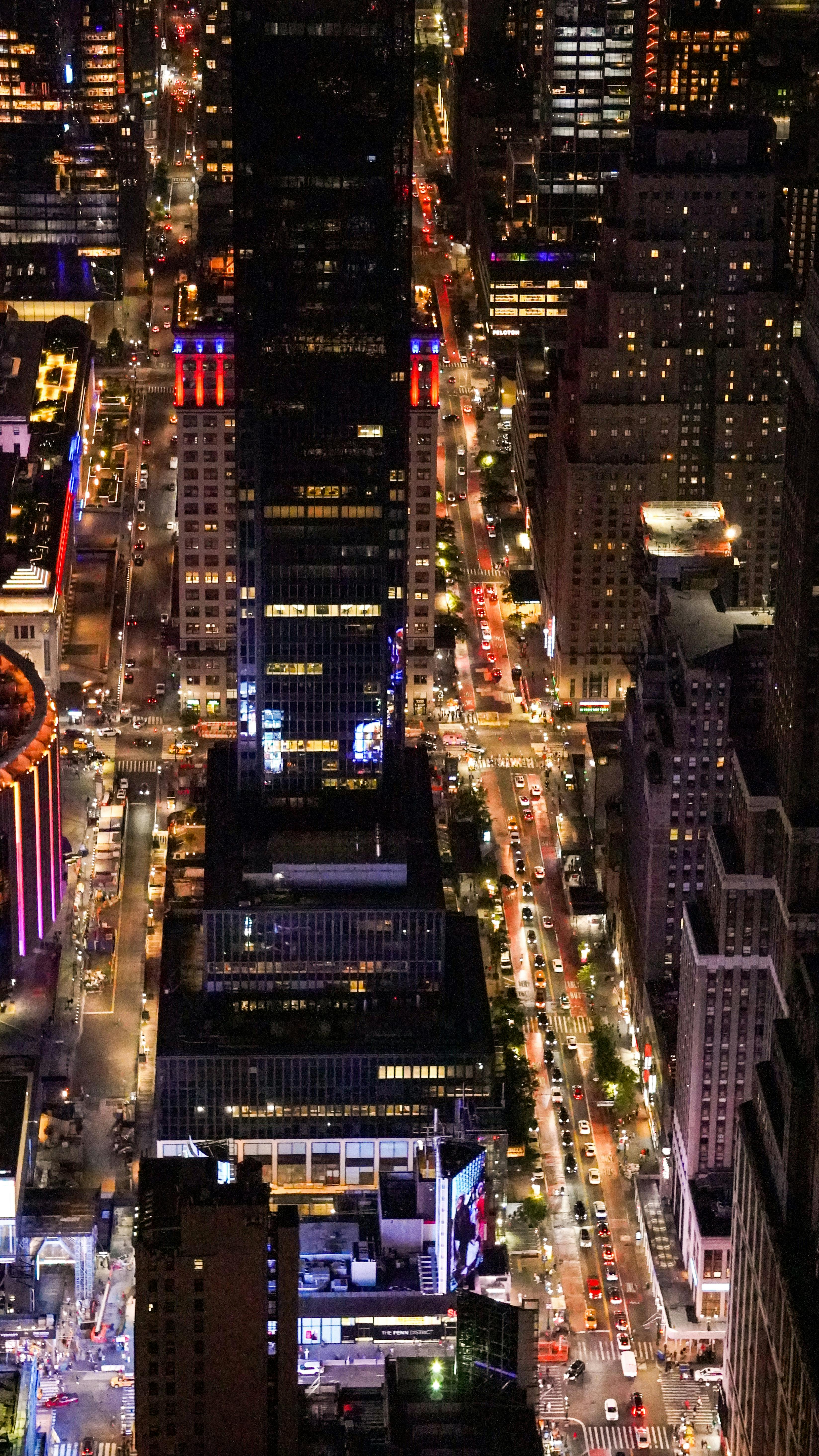 Aerial View Of City Buildings During Night Time · Free Stock Photo