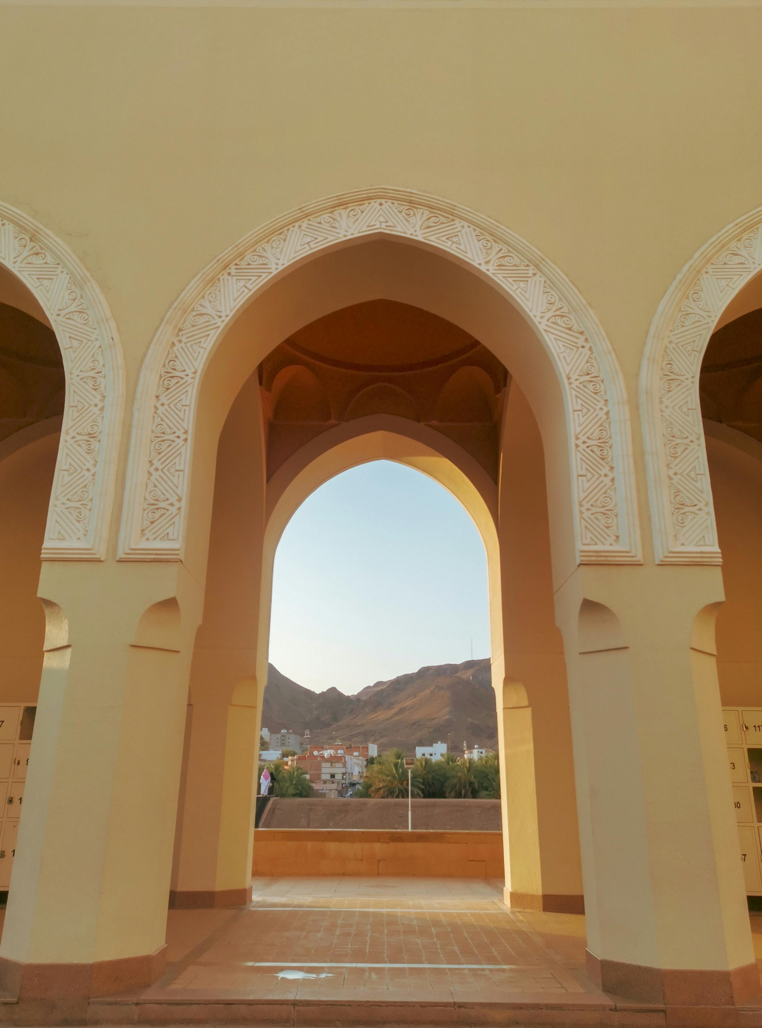 View of Mountains from the Miqat Bir Ali Mosque in Medina, Saudi Arabia ...