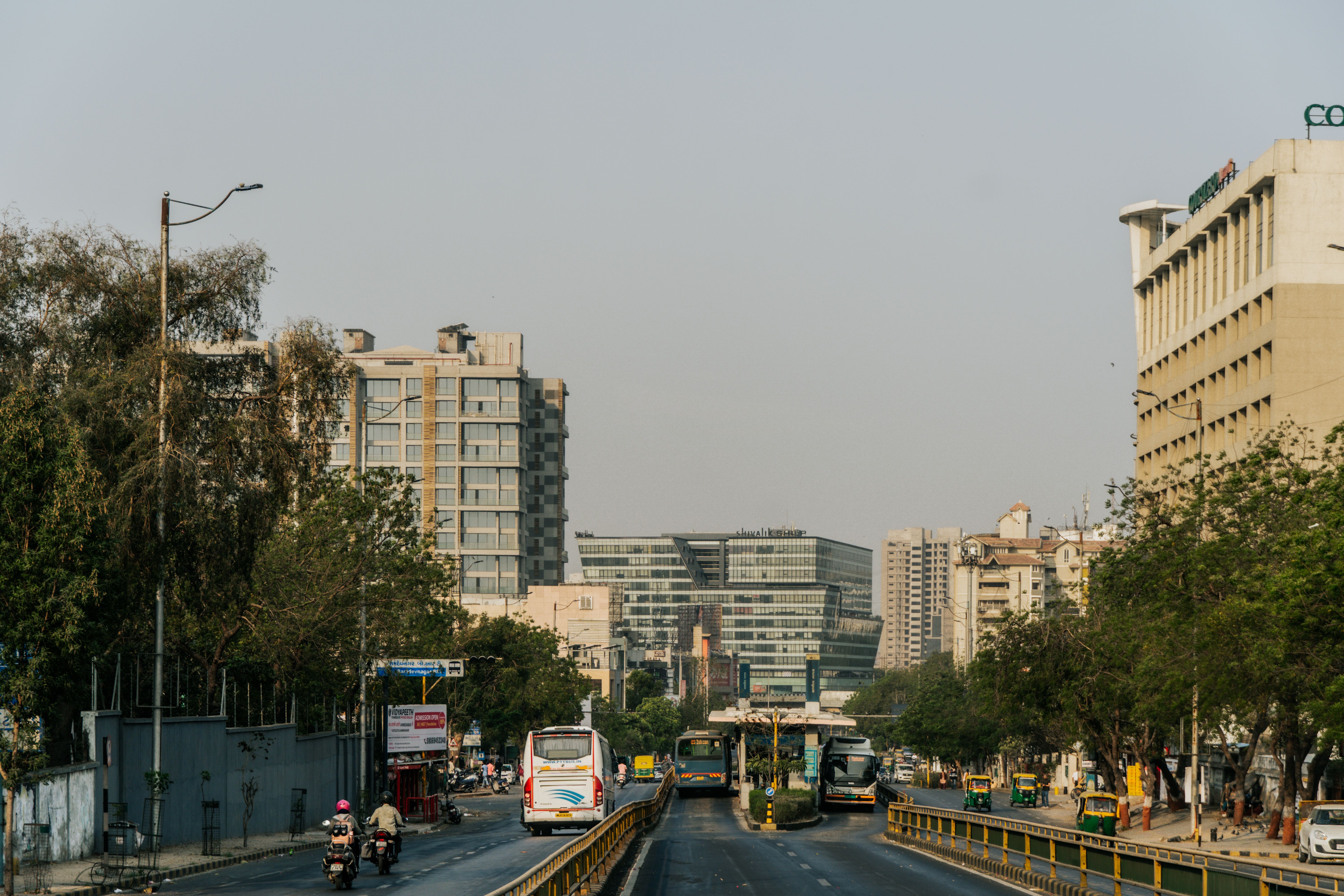View of a Street and Modern Buildings in City · Free Stock Photo