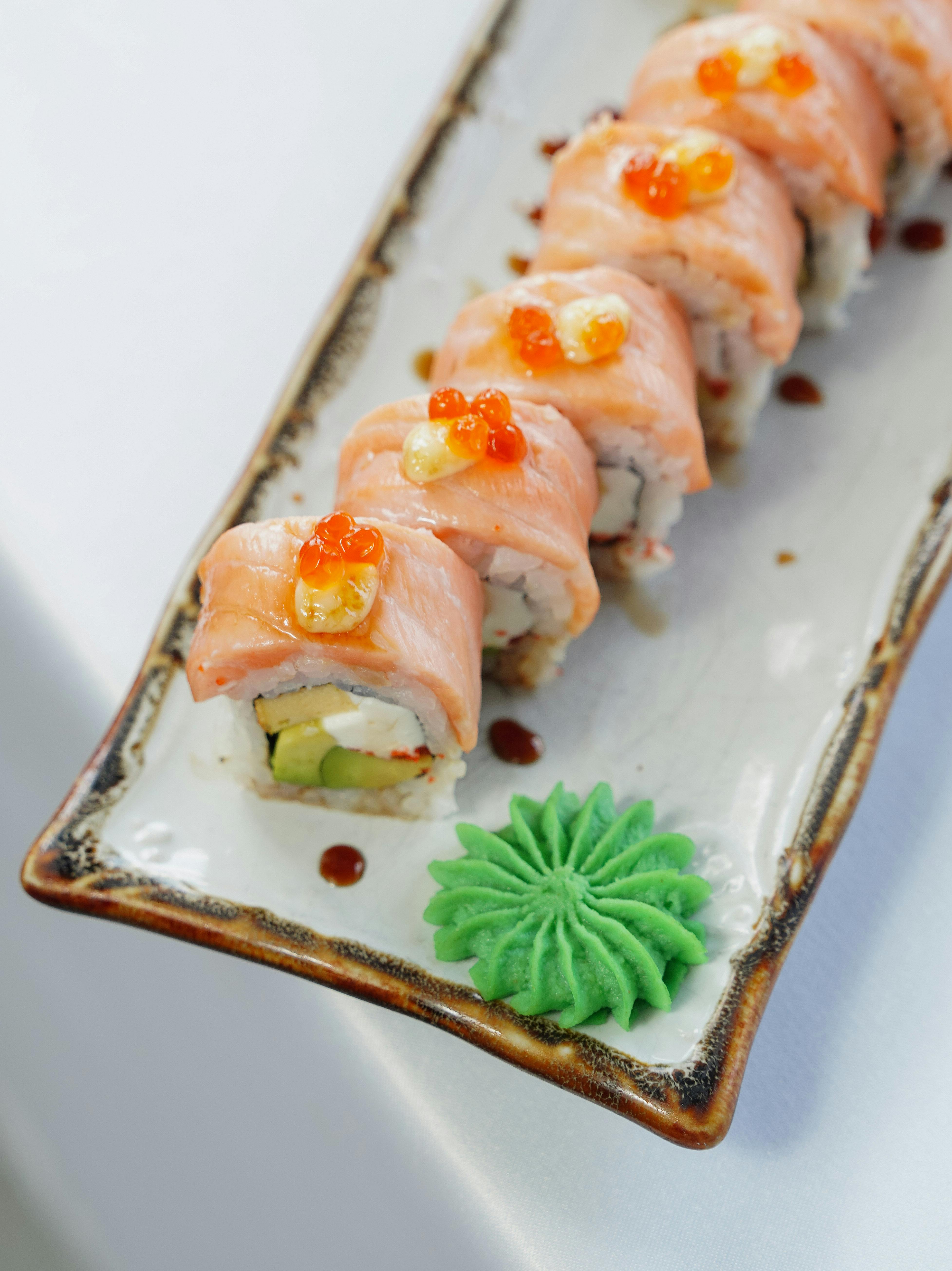 Close-Up Photo of Three Sushi · Free Stock Photo
