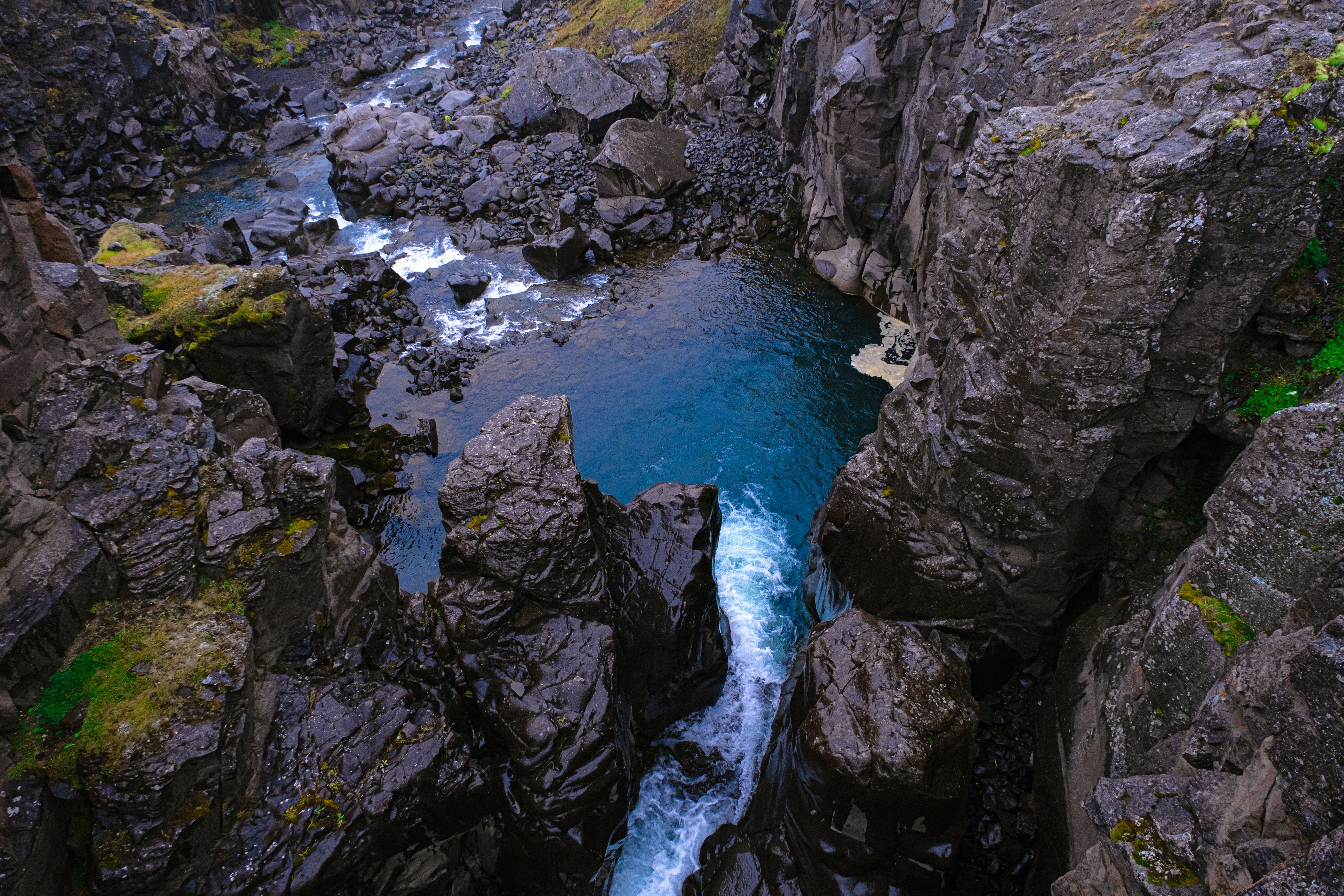 River Flowing near Rocks in Wild Nature · Free Stock Photo
