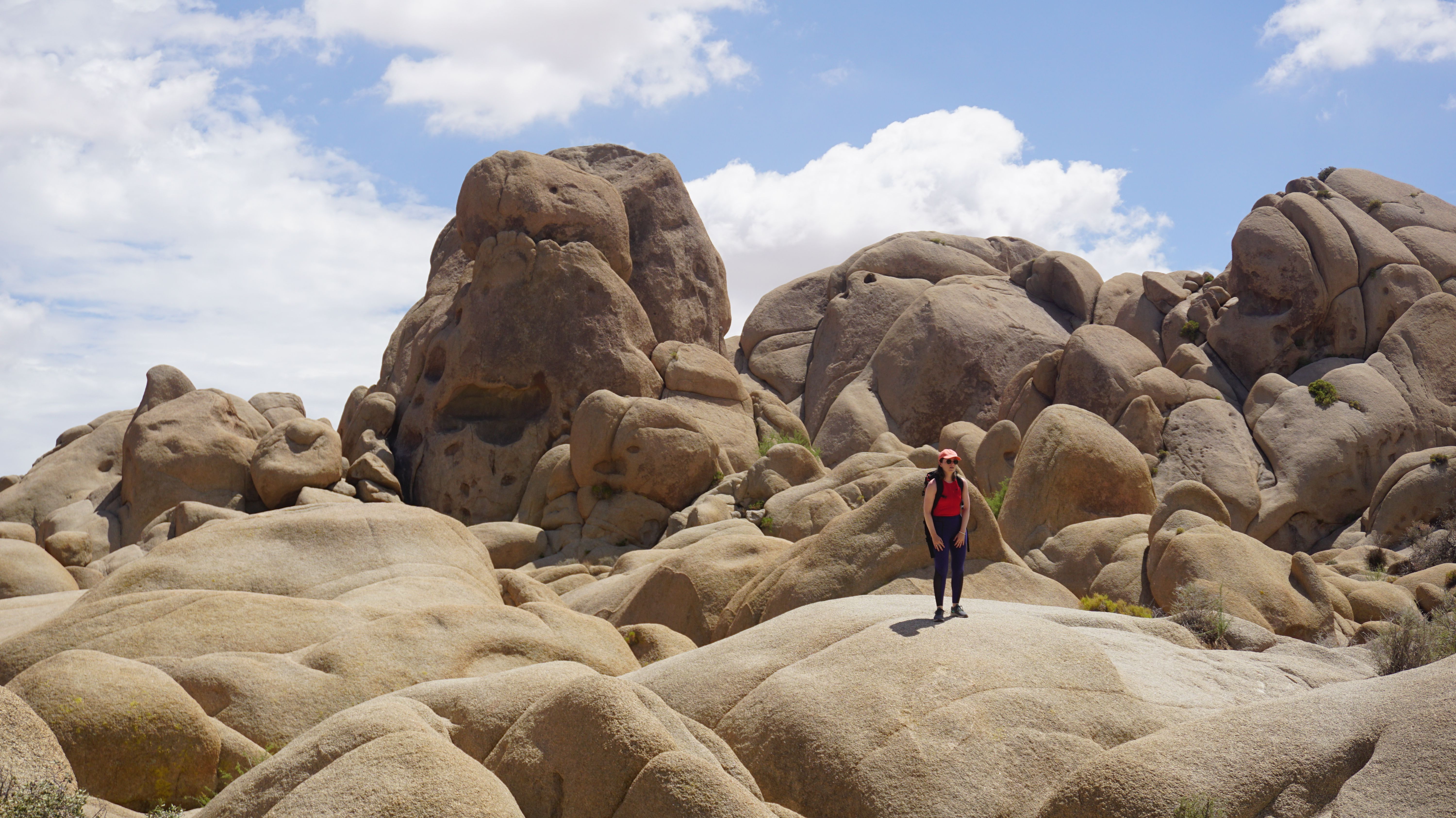 Woman Standing among Sunlit Rock Formations · Free Stock Photo