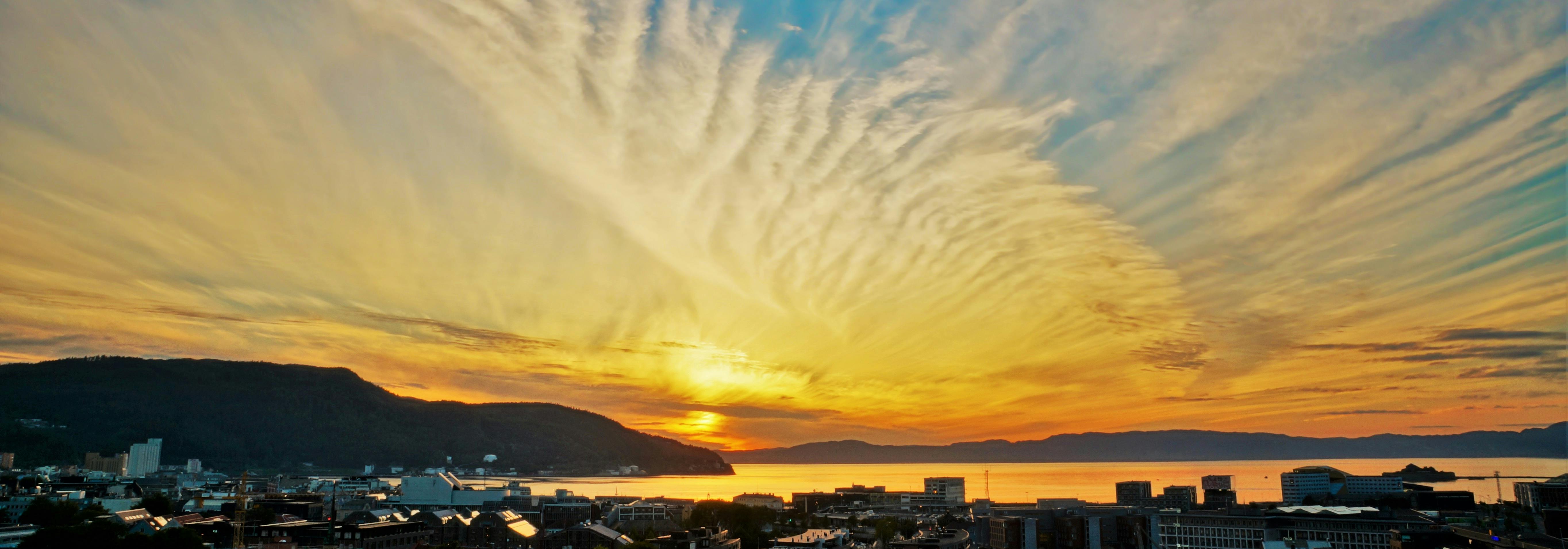 Free stock photo of clouds, crazy sunset, norge