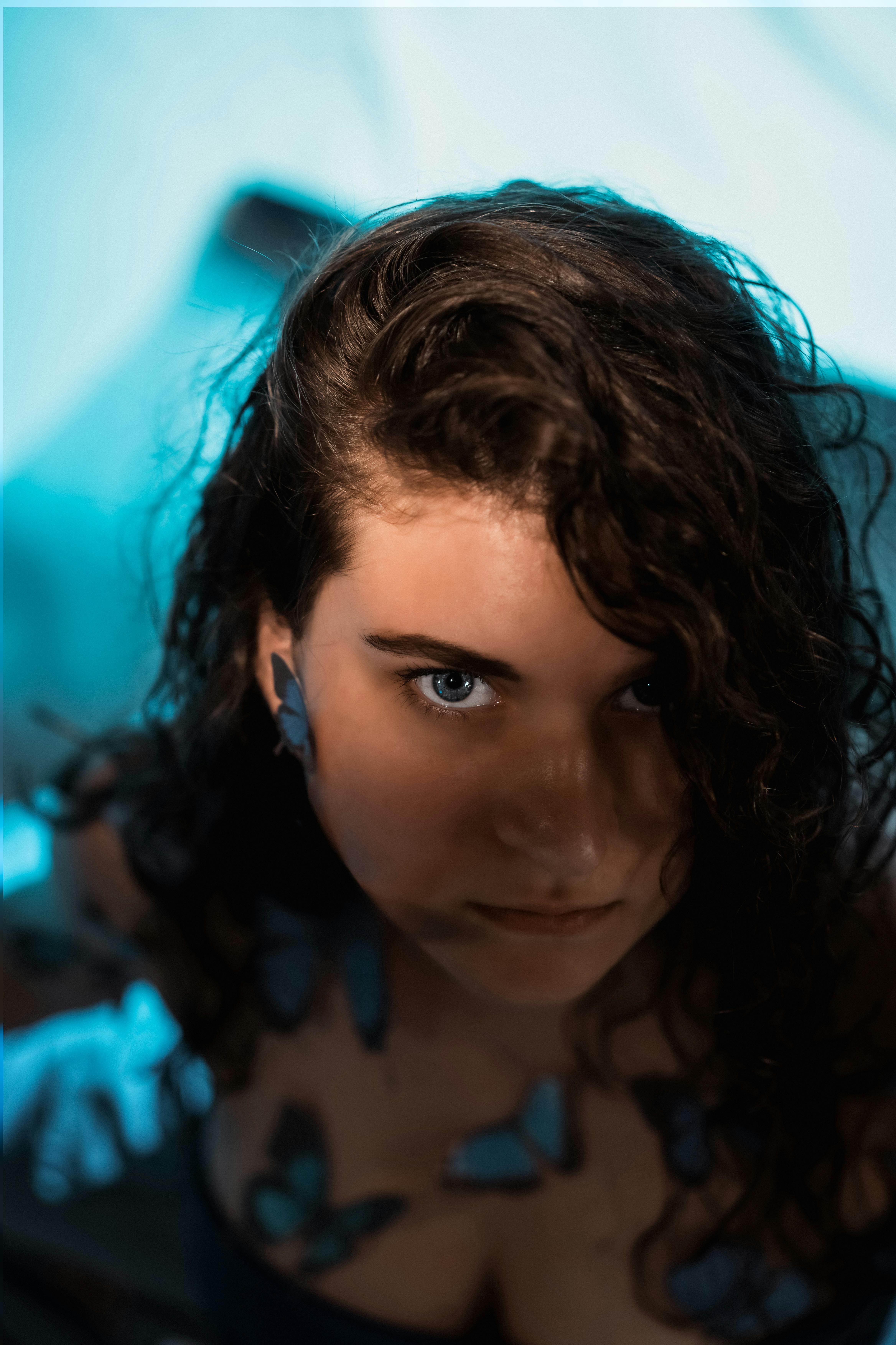 Woman Face in Shadow · Free Stock Photo