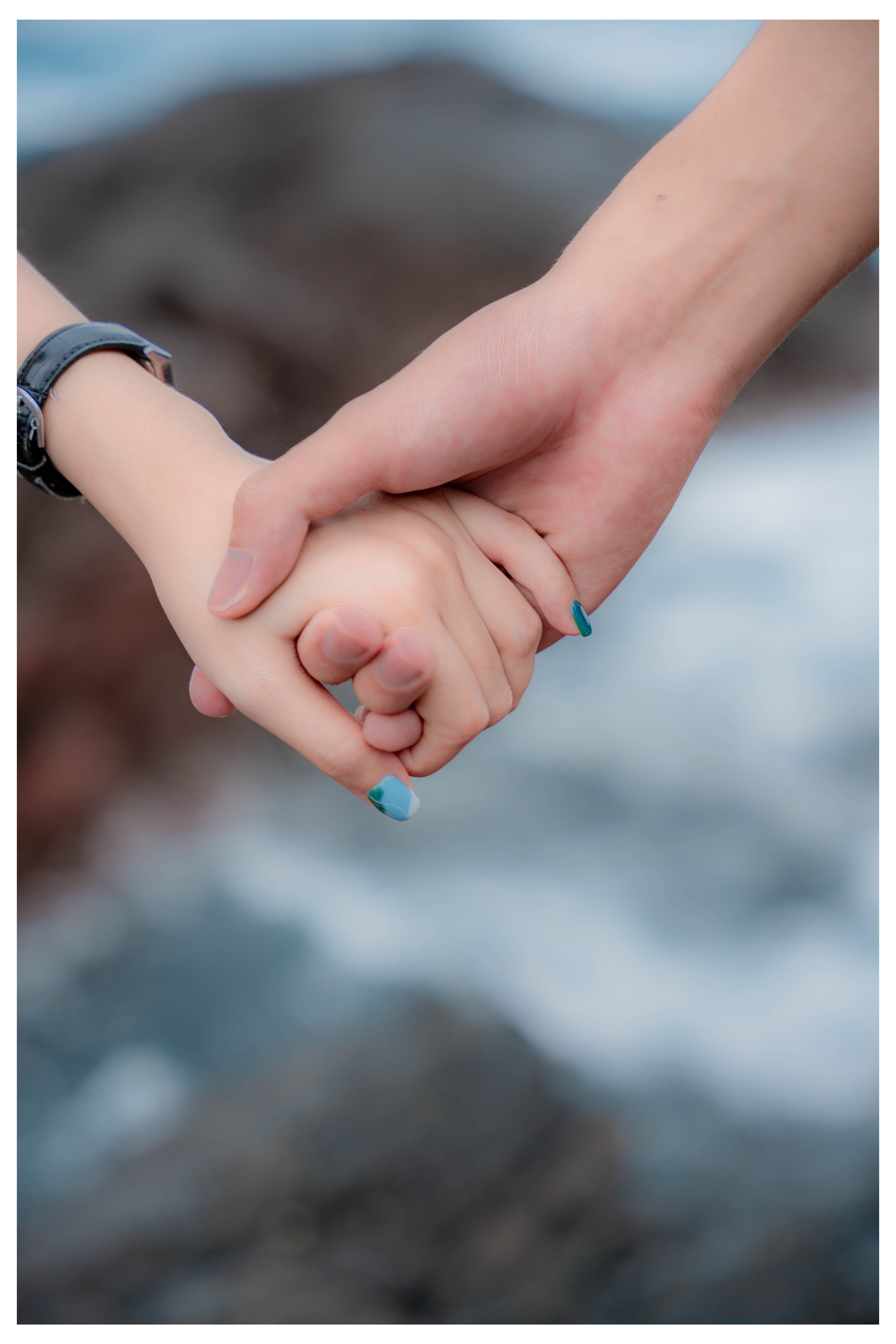 Close up of Couple Hands Together · Free Stock Photo