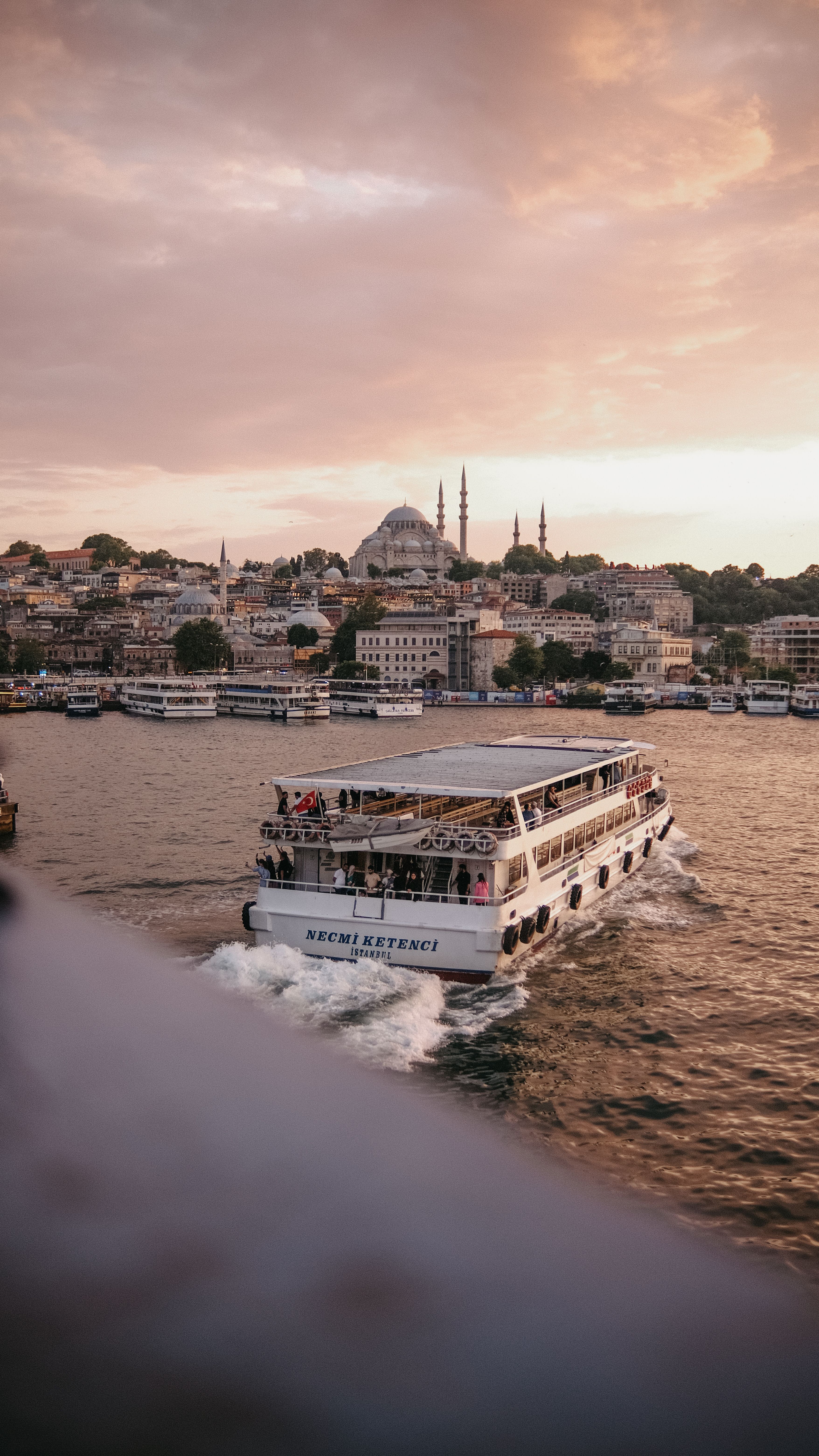 Ferry Sailing in Istanbul at Sunset · Free Stock Photo