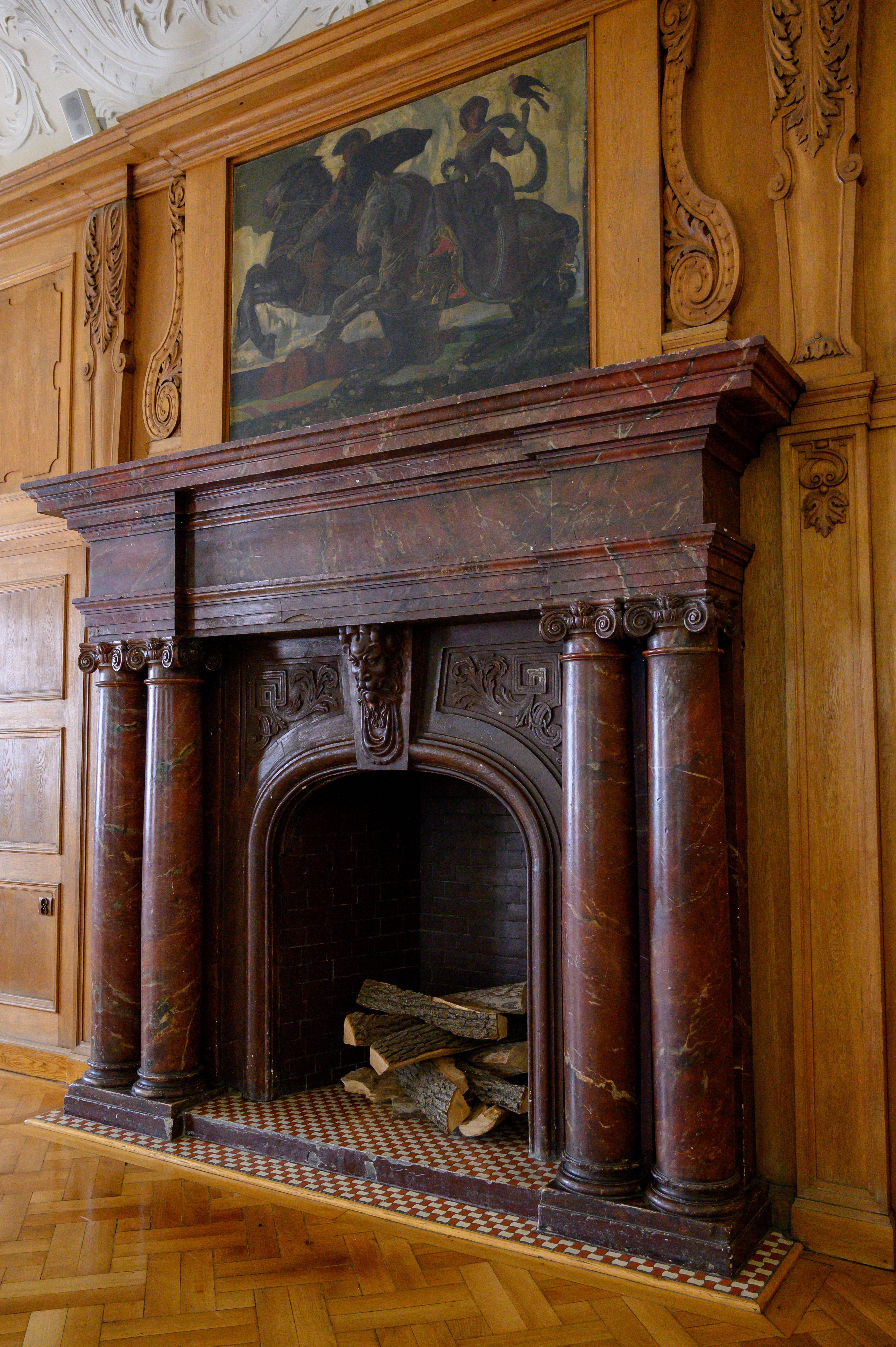 Fireplace in the old palace. Fireplace in the castle · Free Stock Photo