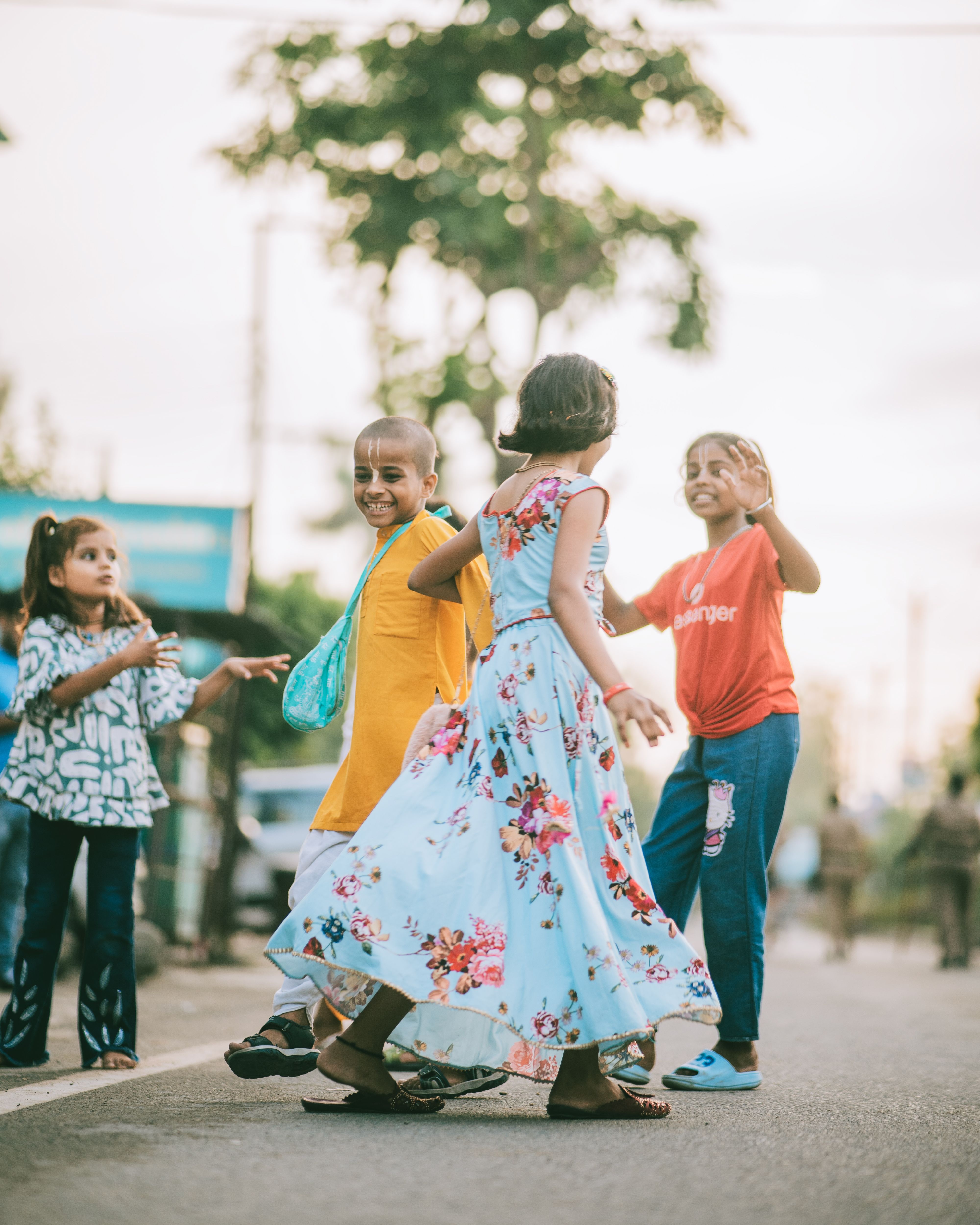 Children Playing on a Street · Free Stock Photo