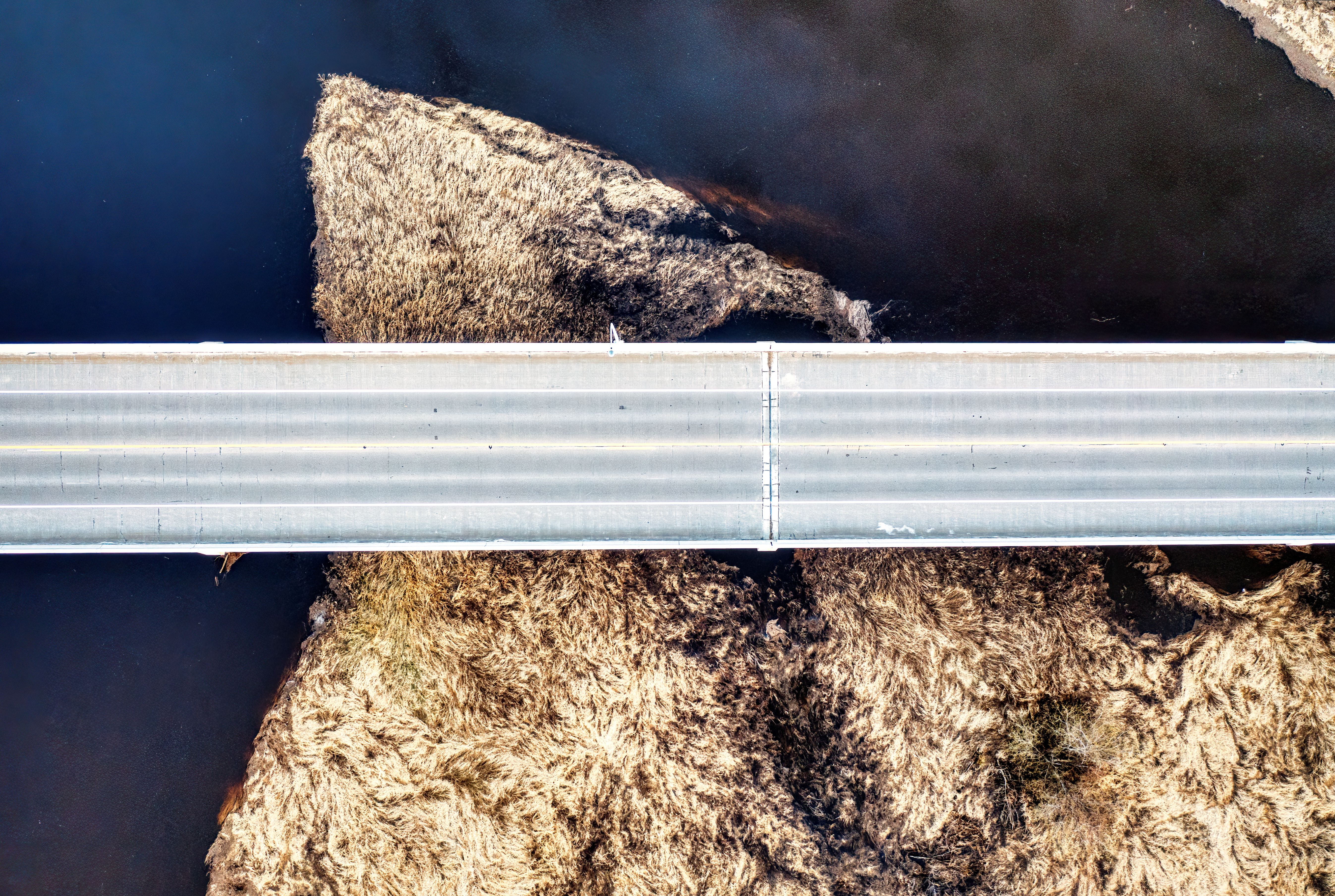 Top View of a Road on Bridge · Free Stock Photo