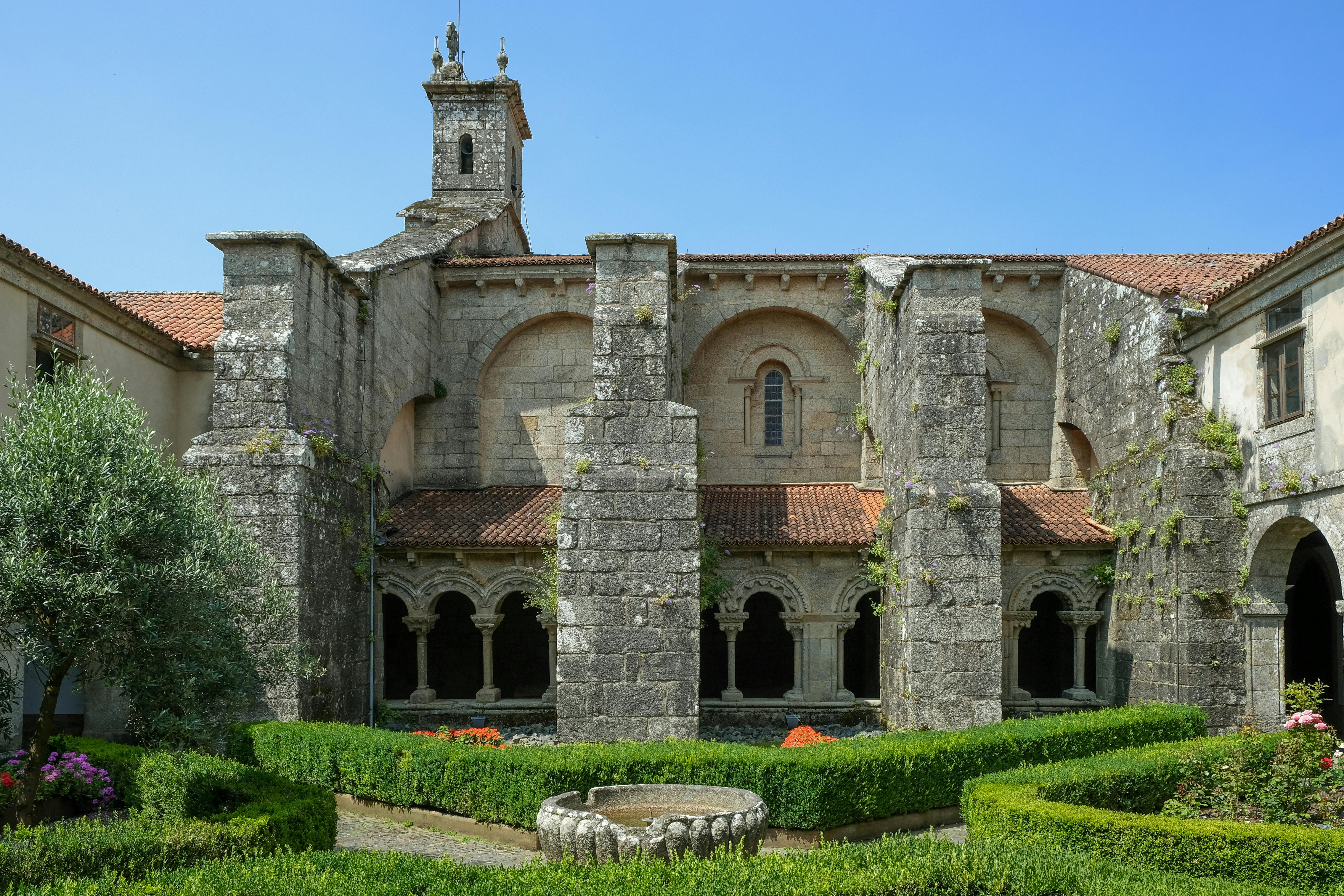 Historic Italian Courtyard and Bell Tower · Free Stock Photo