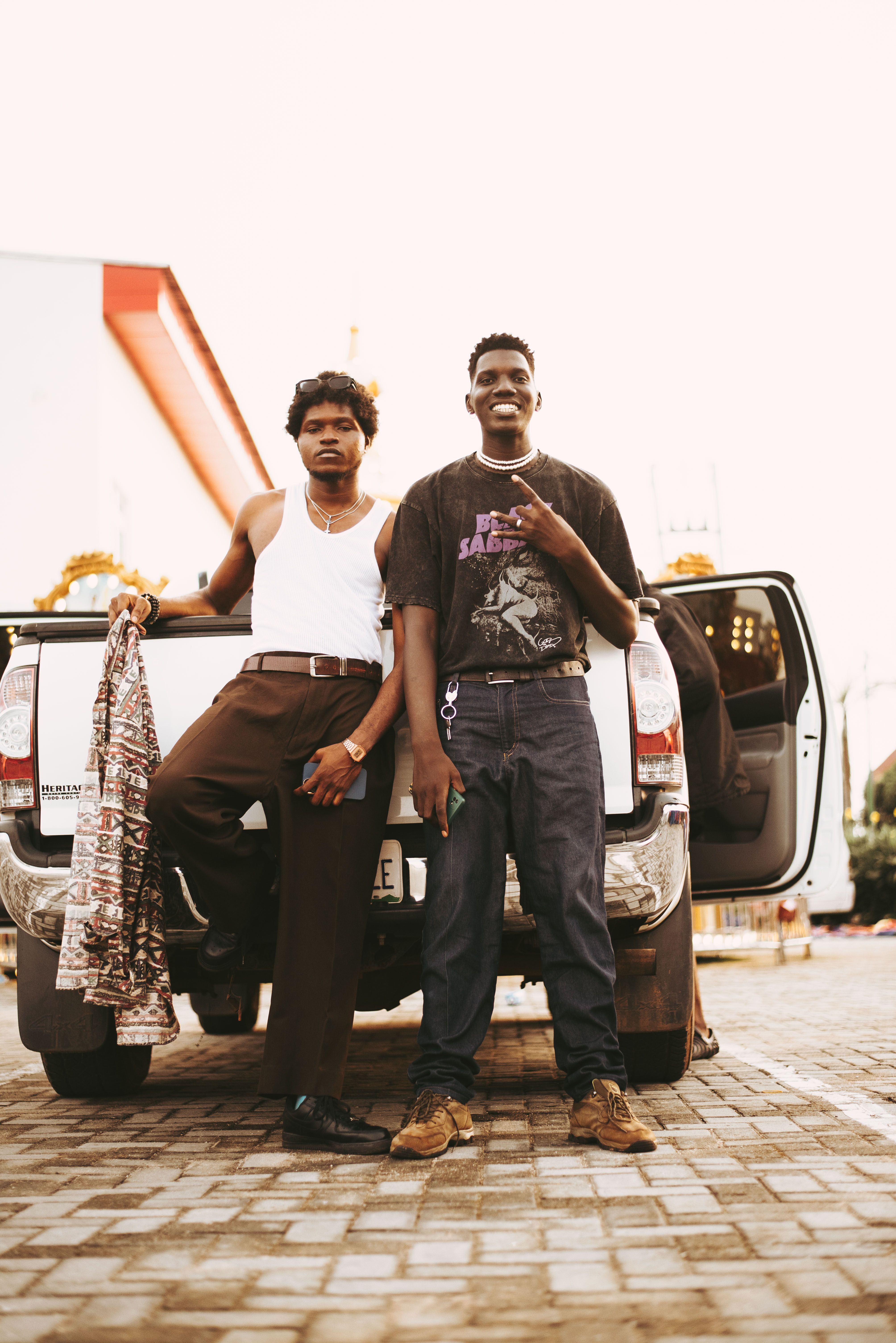 Men in front of Pick Up Truck · Free Stock Photo