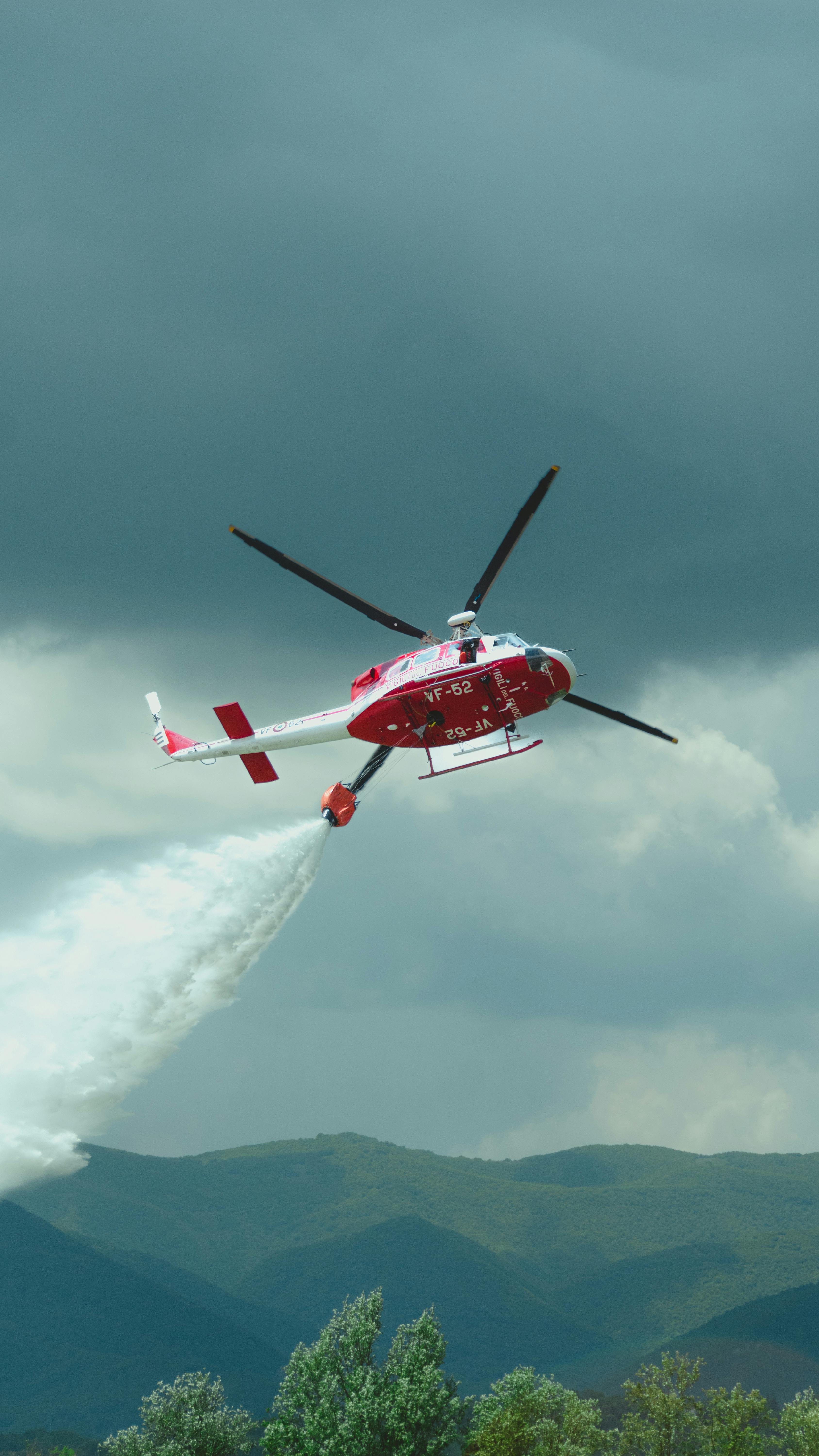 Firehawk Helicopter Dropping Water · Free Stock Photo