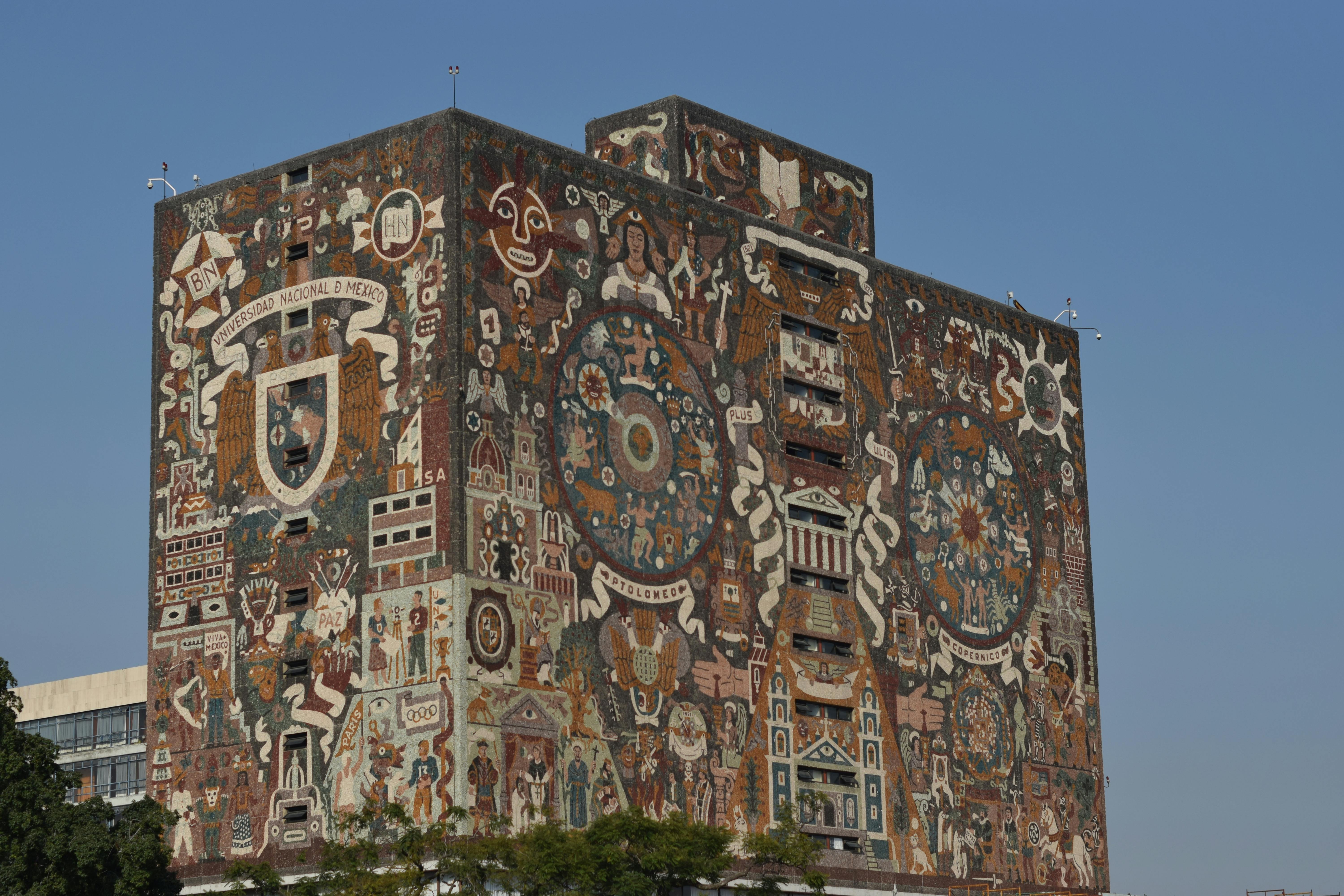Wall of UNAM University Building · Free Stock Photo