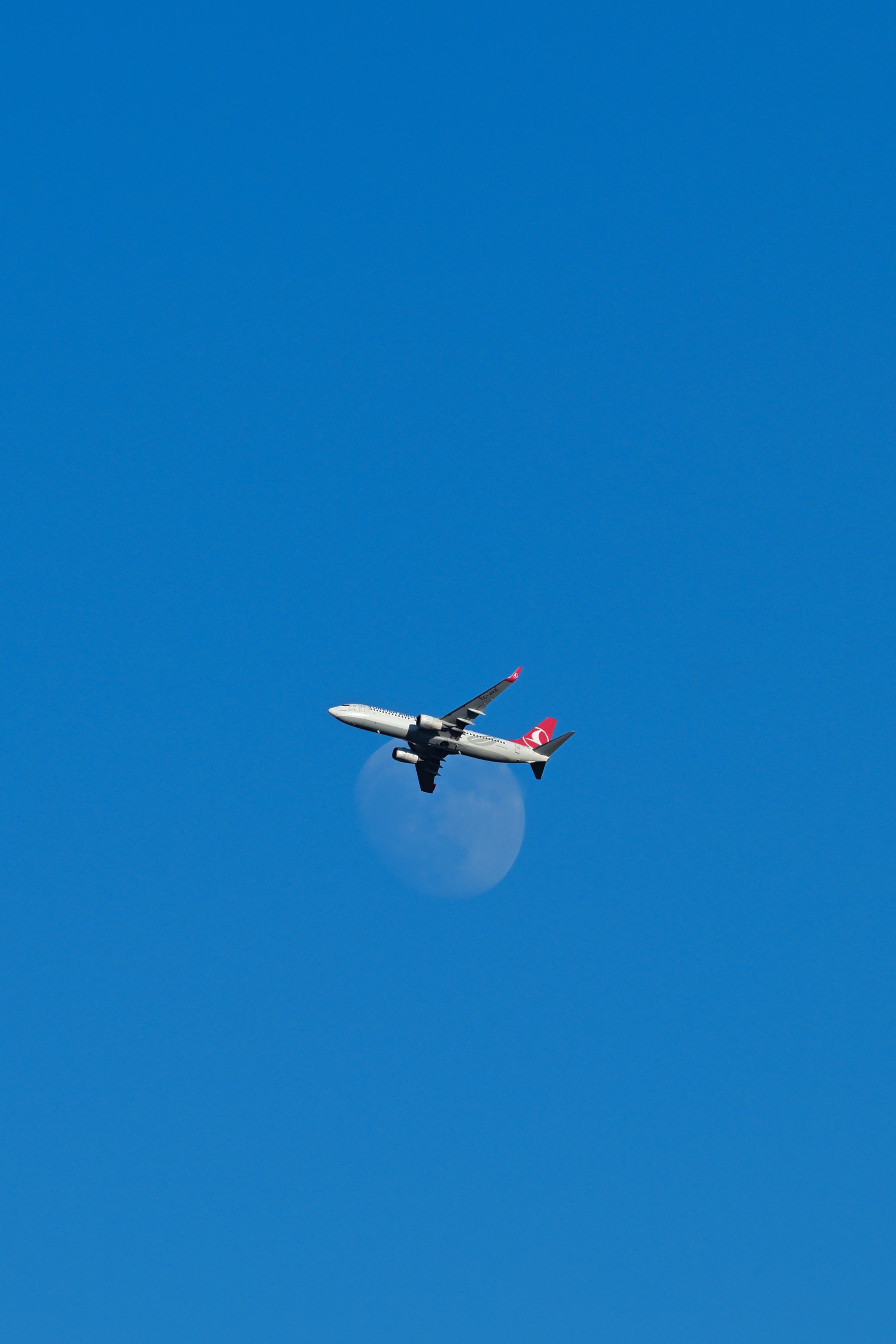 Airplane on Clear Sky · Free Stock Photo