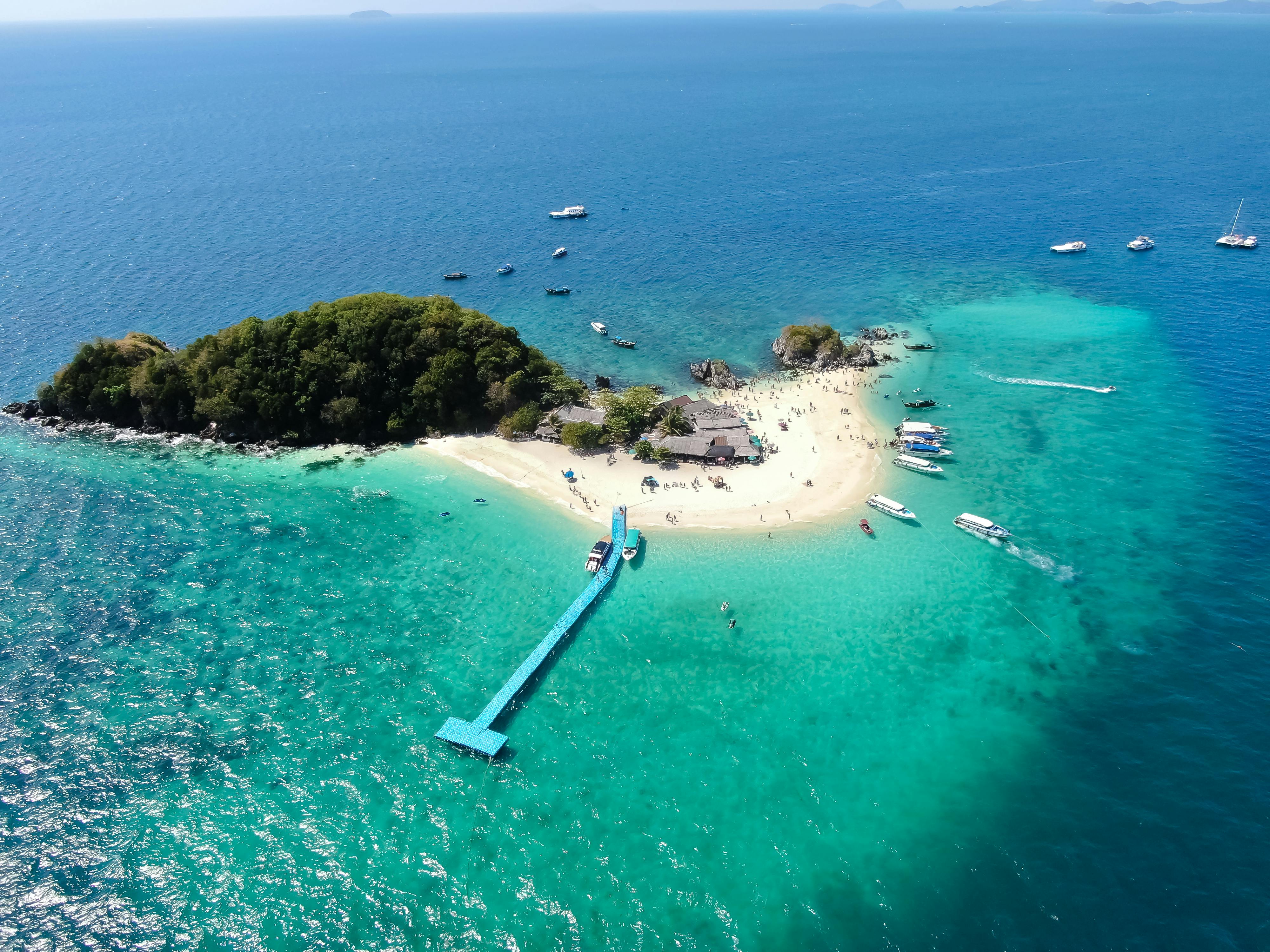 Aerial View With Drone. Koh Khai Nai island, Phuket, Thailand ...