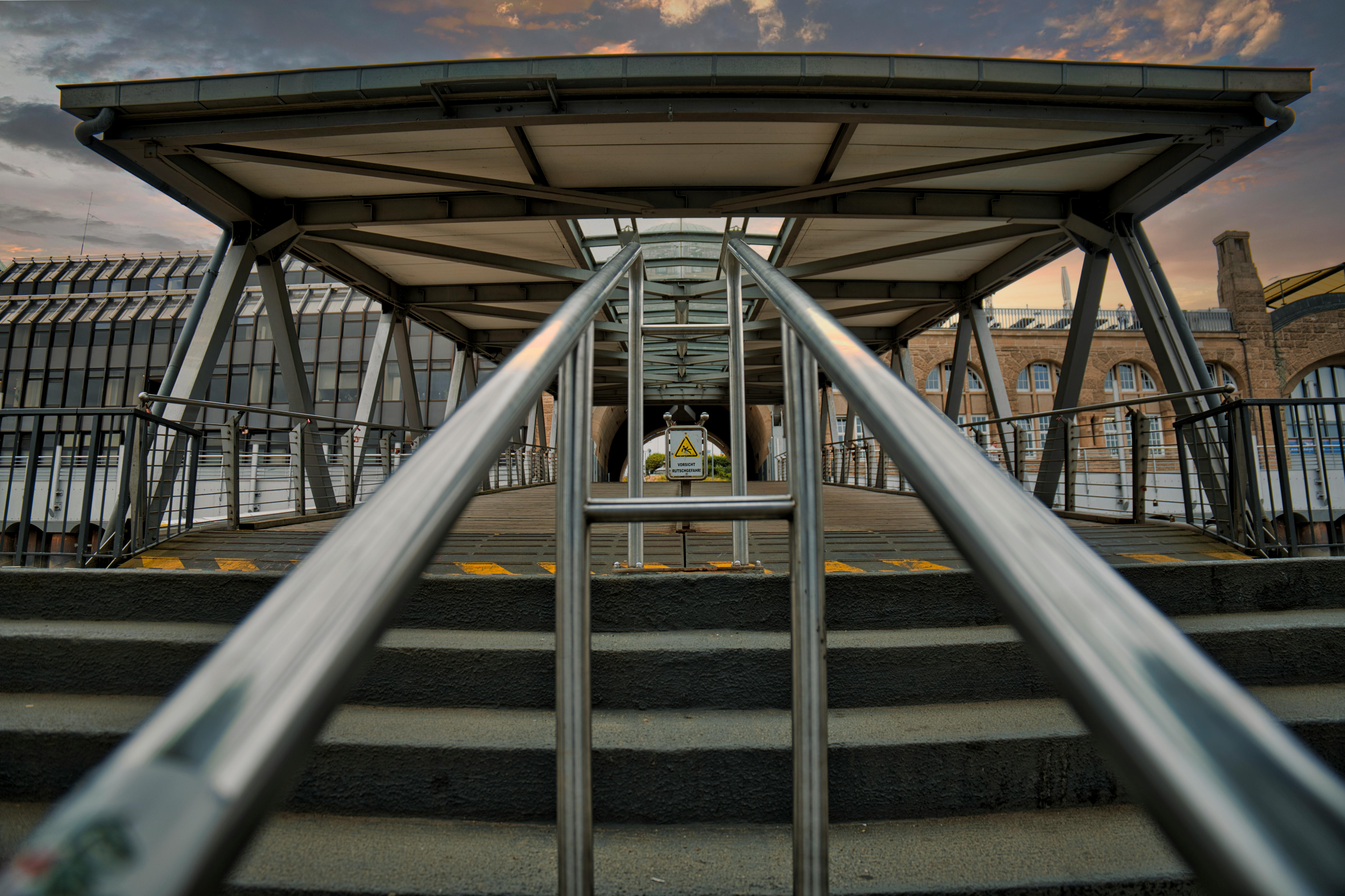Metal Railing on Passage in City · Free Stock Photo