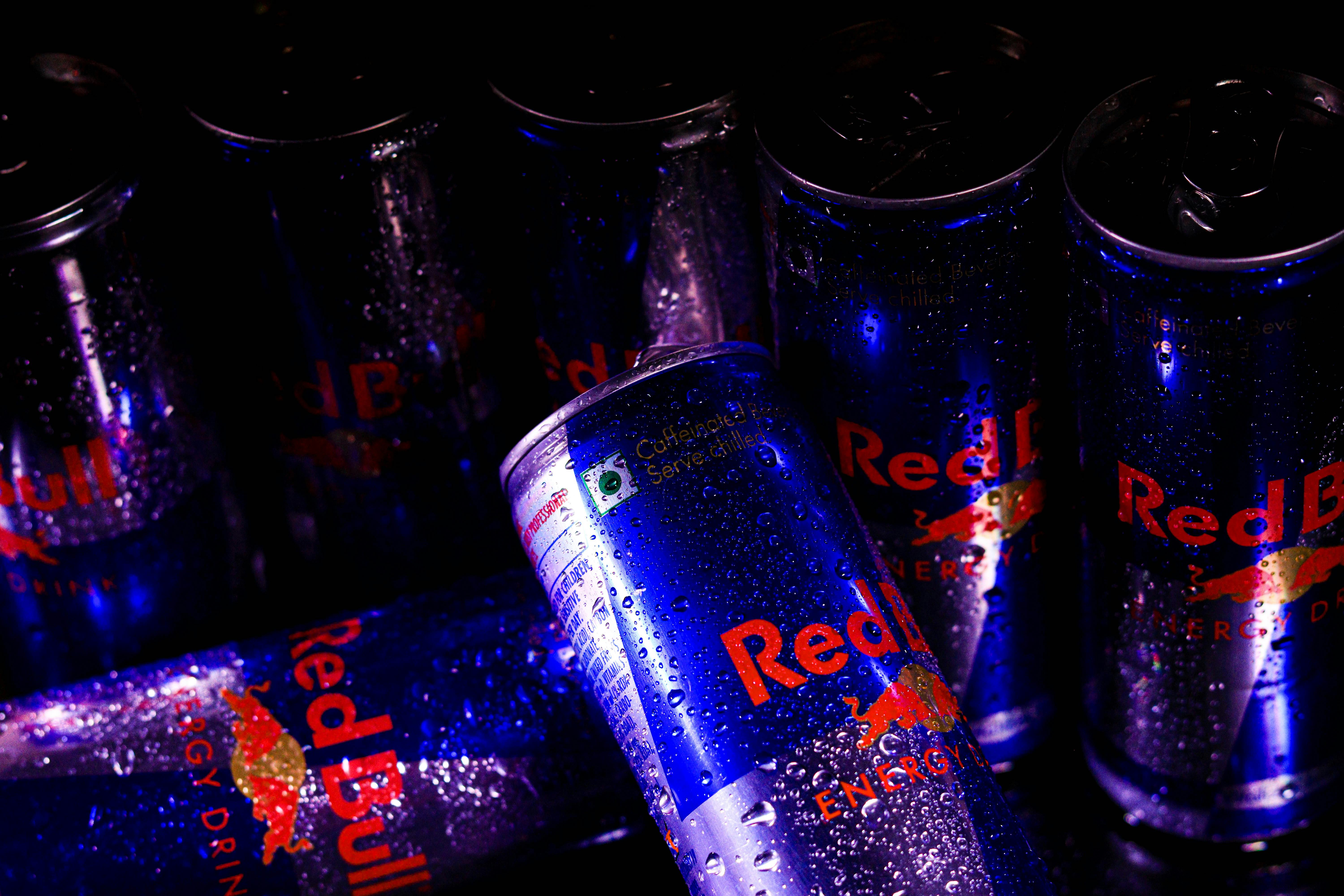 Close-up Photography of Red Bull in Can · Free Stock Photo