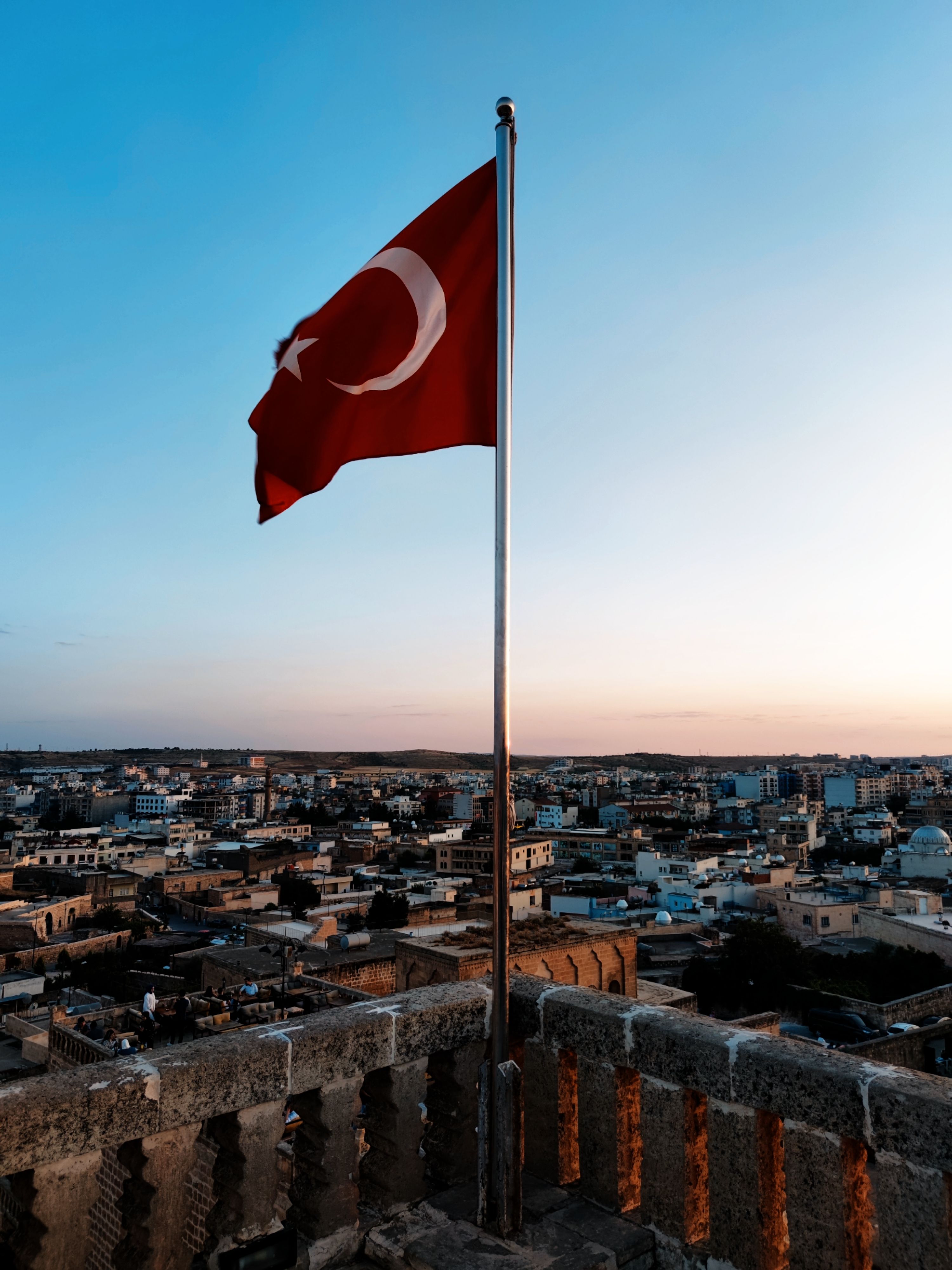 Turkish Flag over City · Free Stock Photo