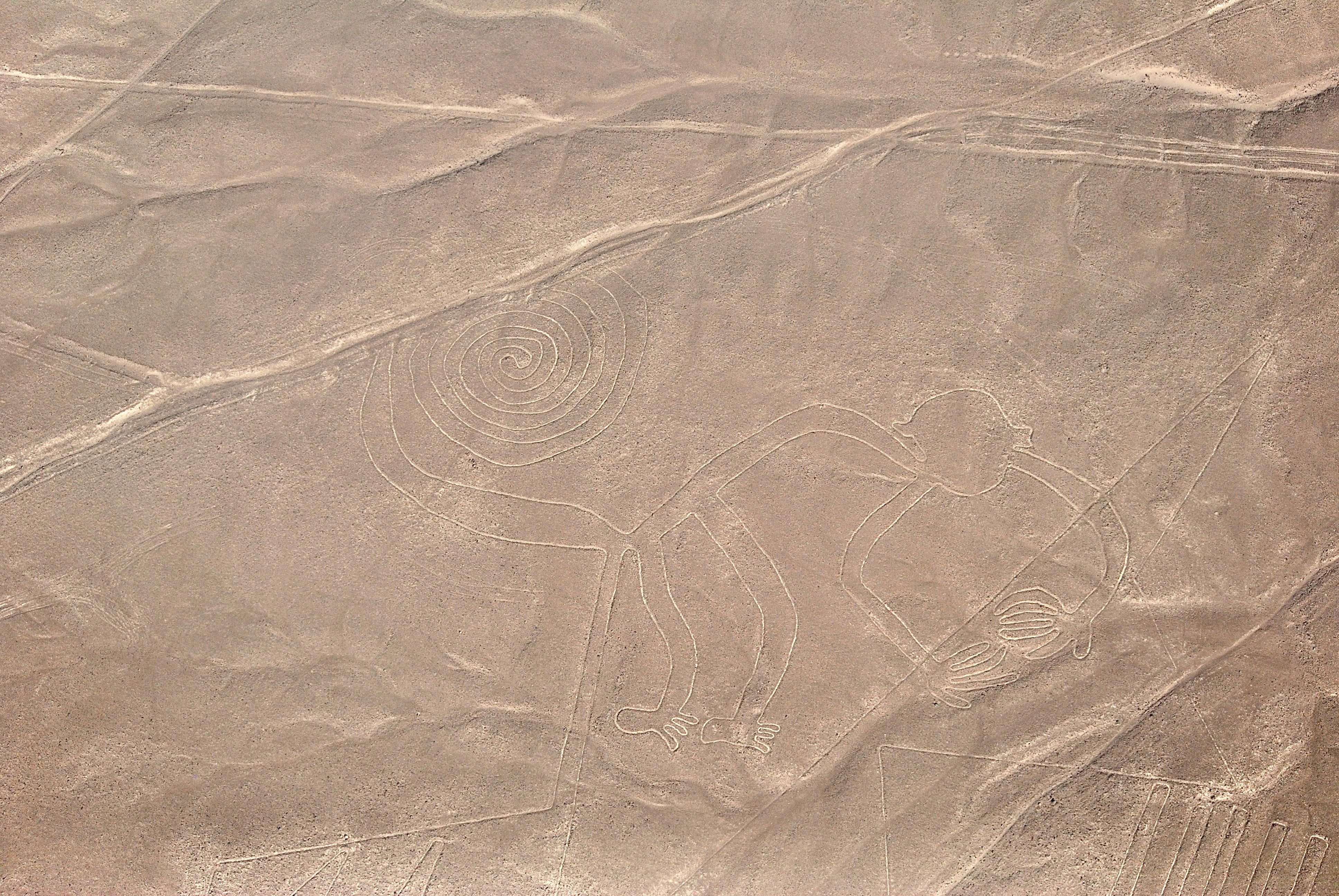 Aerial View of the Pampa de Nazca, Nazca Desert, Peru · Free Stock Photo