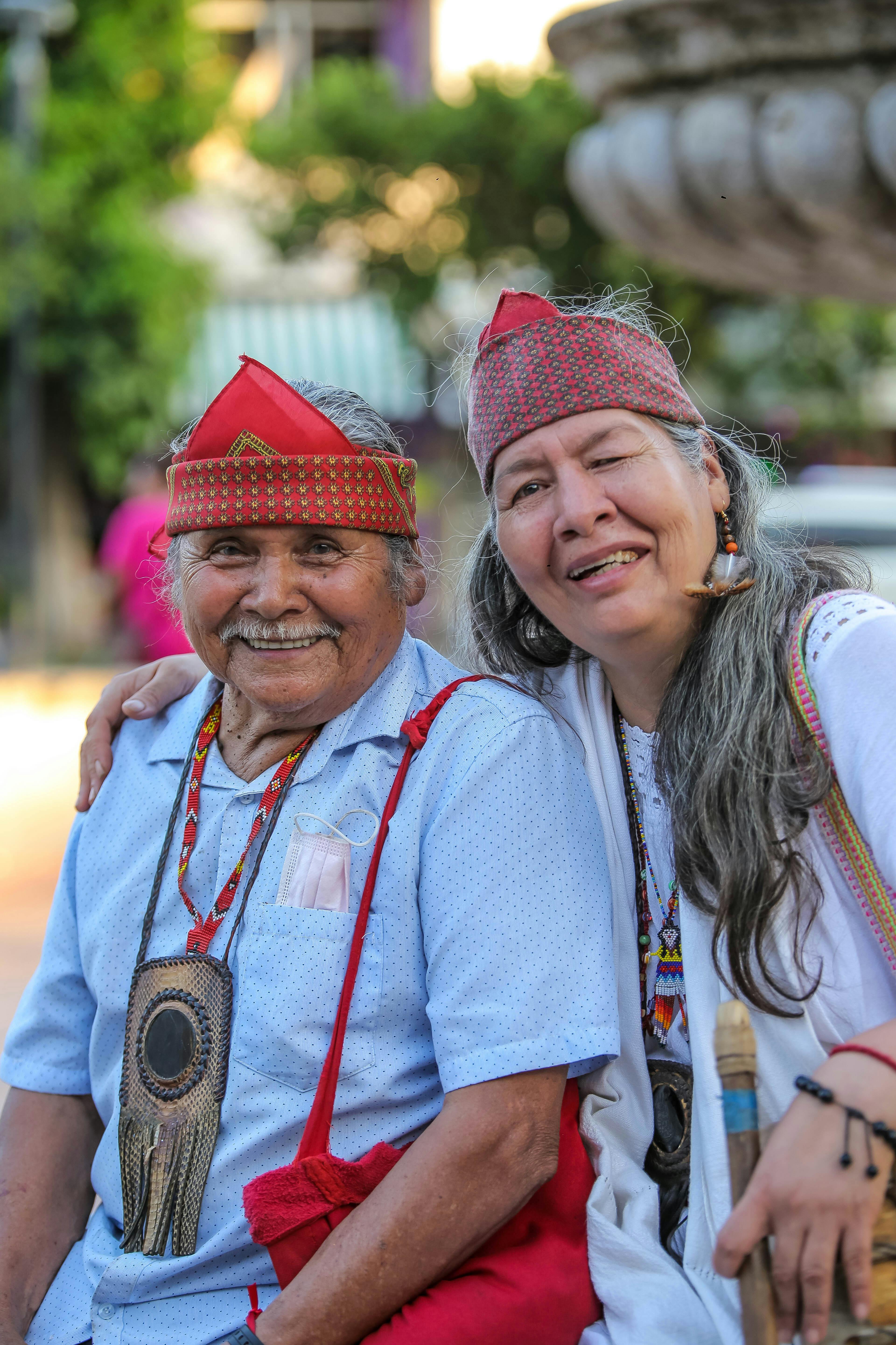 Elderly Aztec Couple Posing for Photo · Free Stock Photo