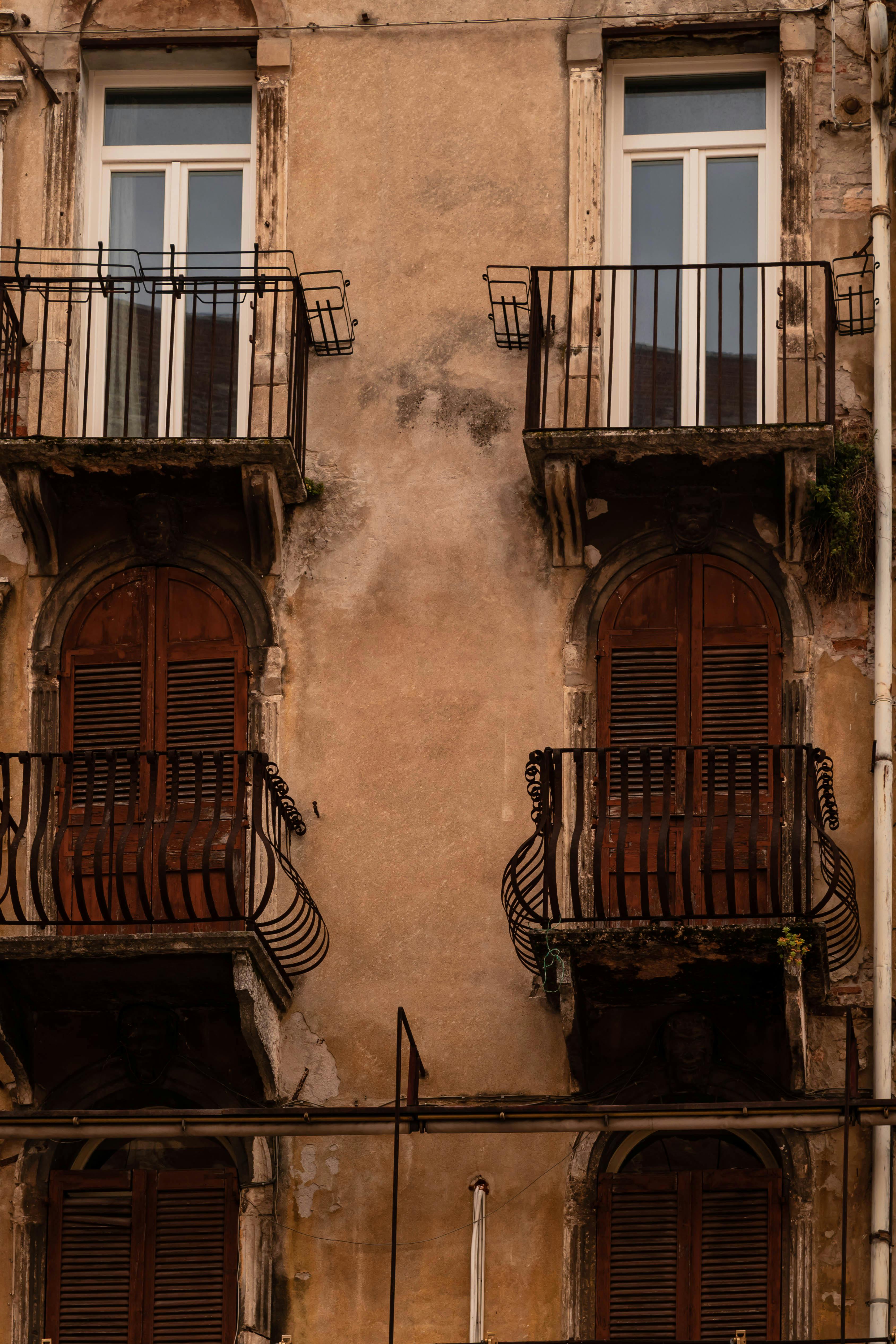 Windows and Balconies in Building · Free Stock Photo