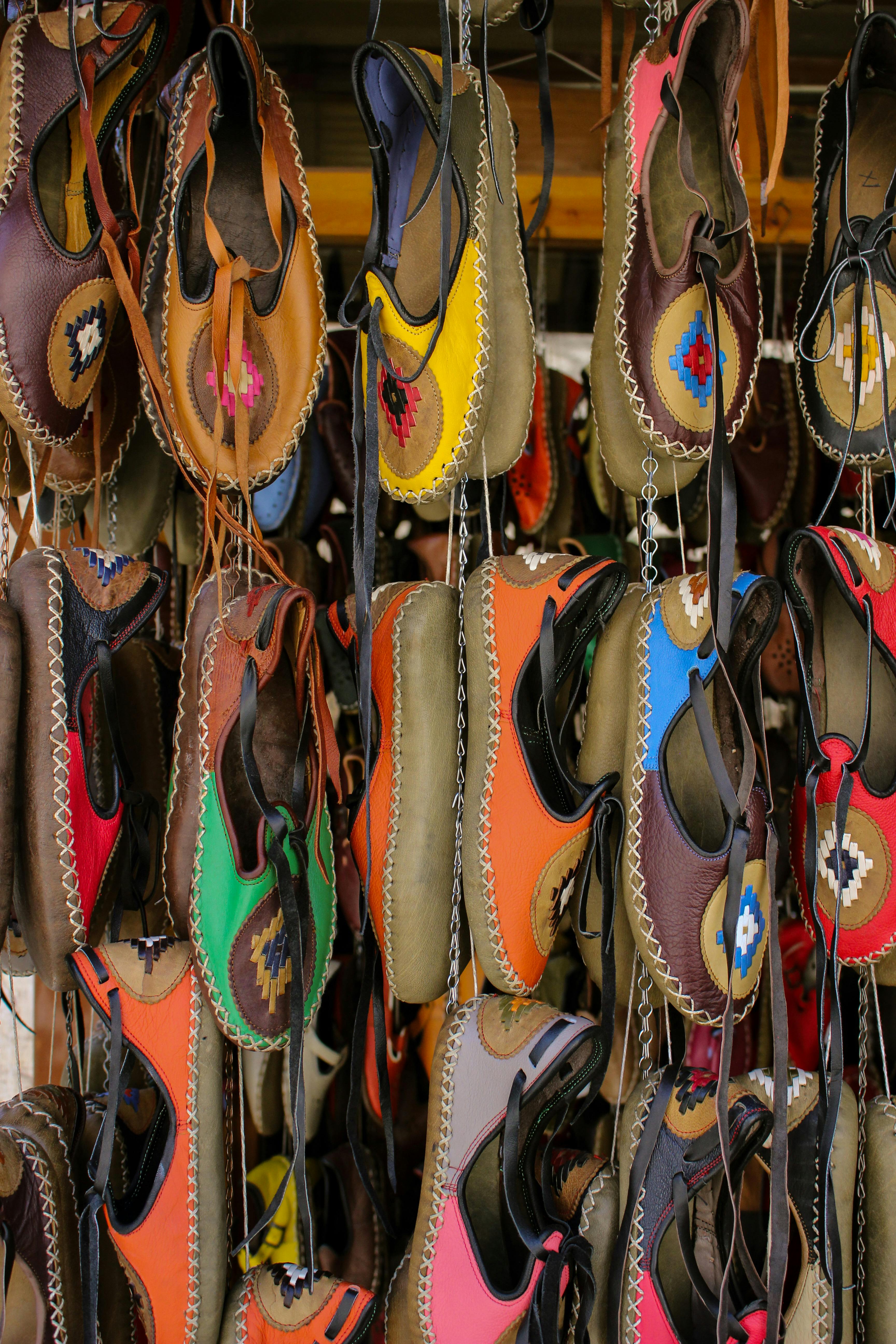 Traditional Leather Turkish Shoes at the Bazaar · Free Stock Photo