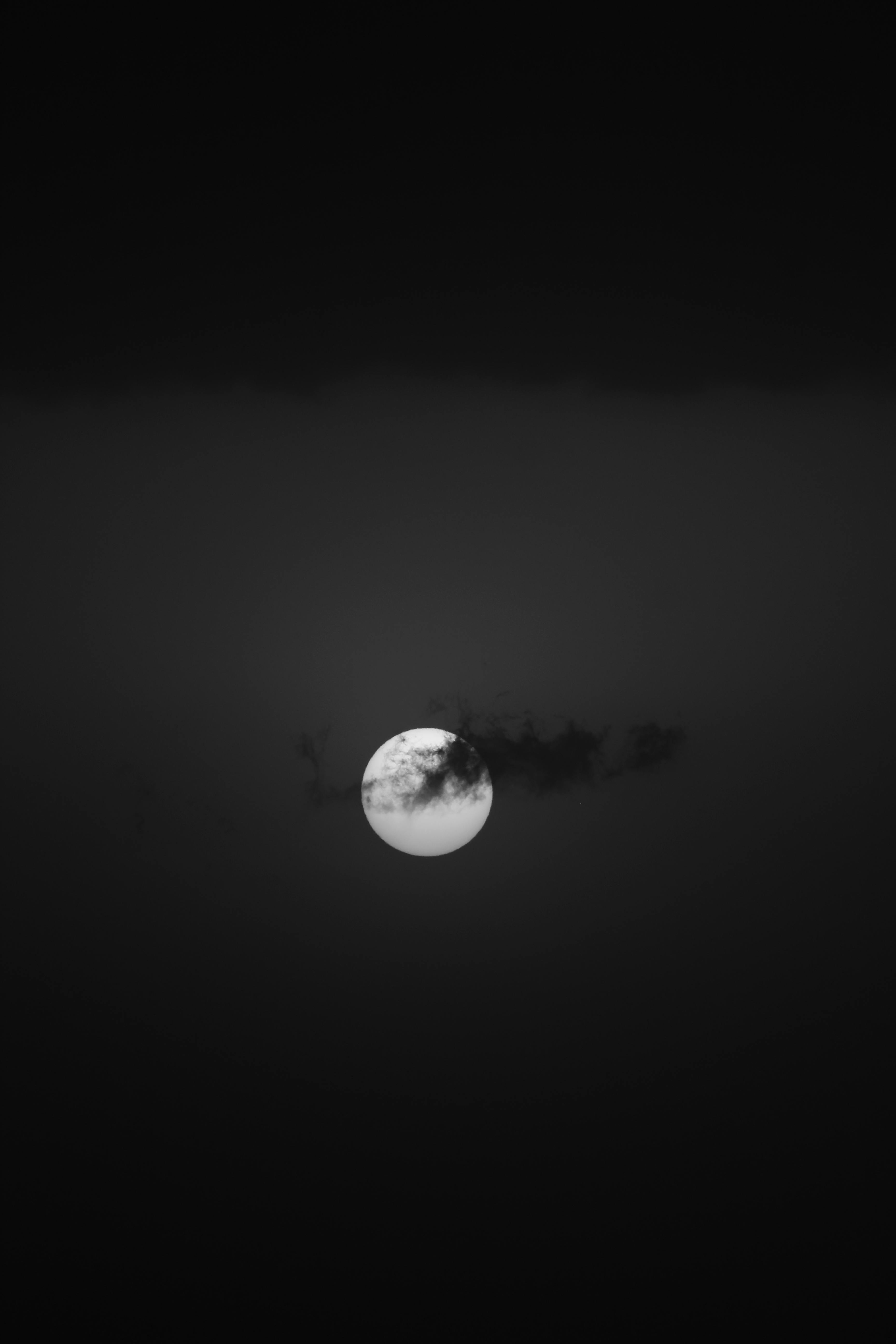 Full Moon in Dark Dramatic Sky · Free Stock Photo