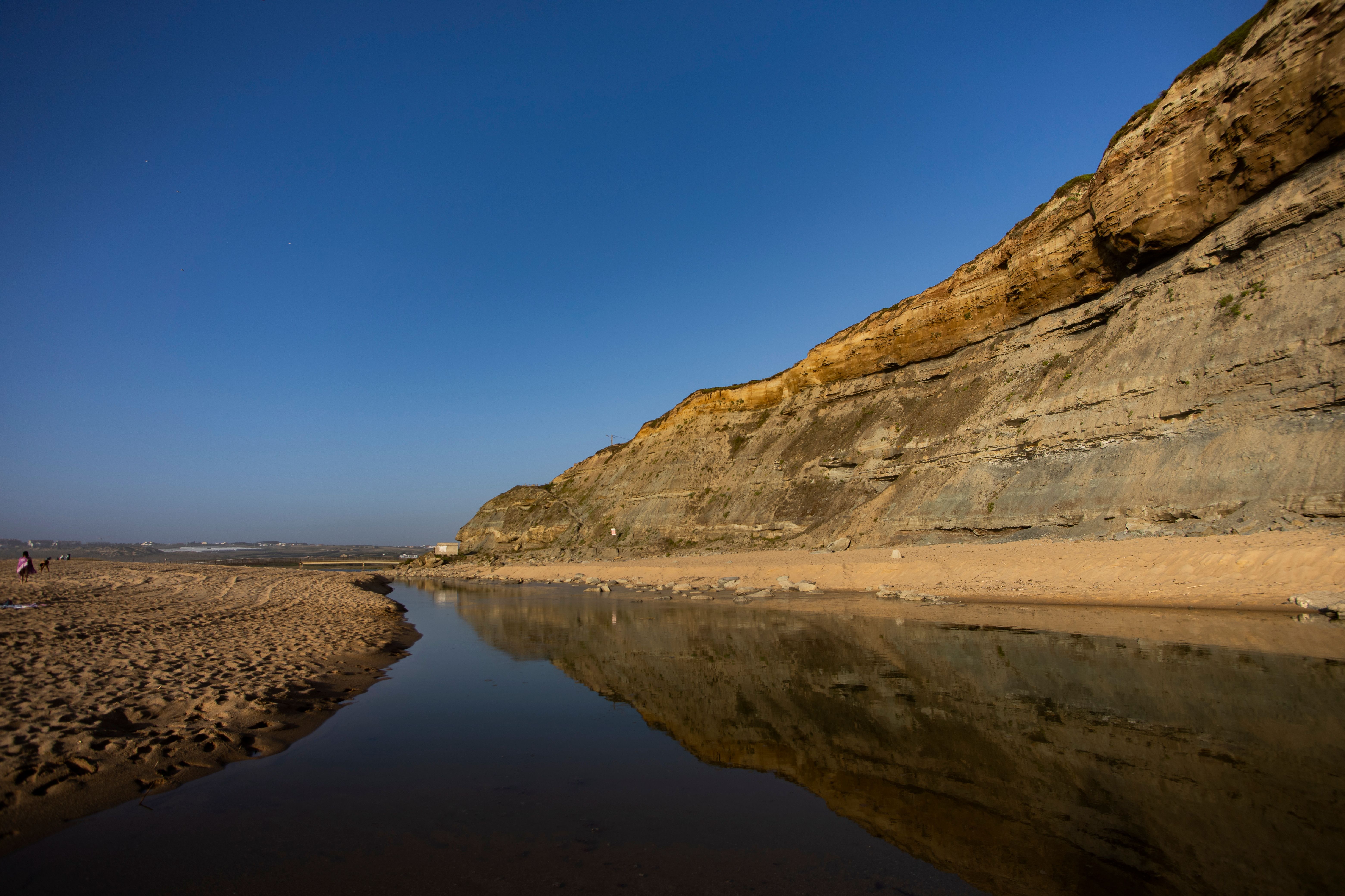 Sandstone Rock Formation Reflecting in Lake · Free Stock Photo