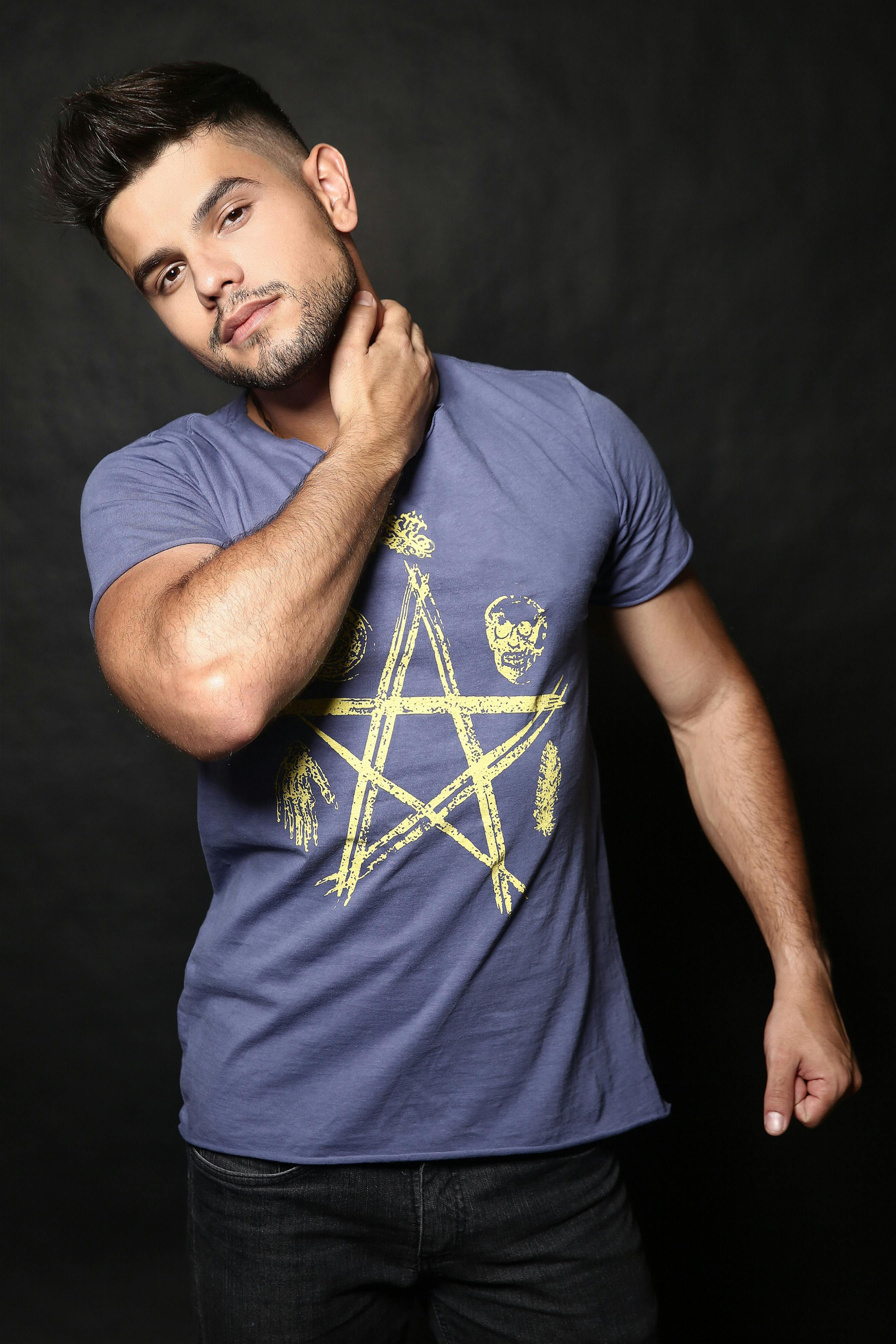 Man in T-shirt with Pentagram · Free Stock Photo