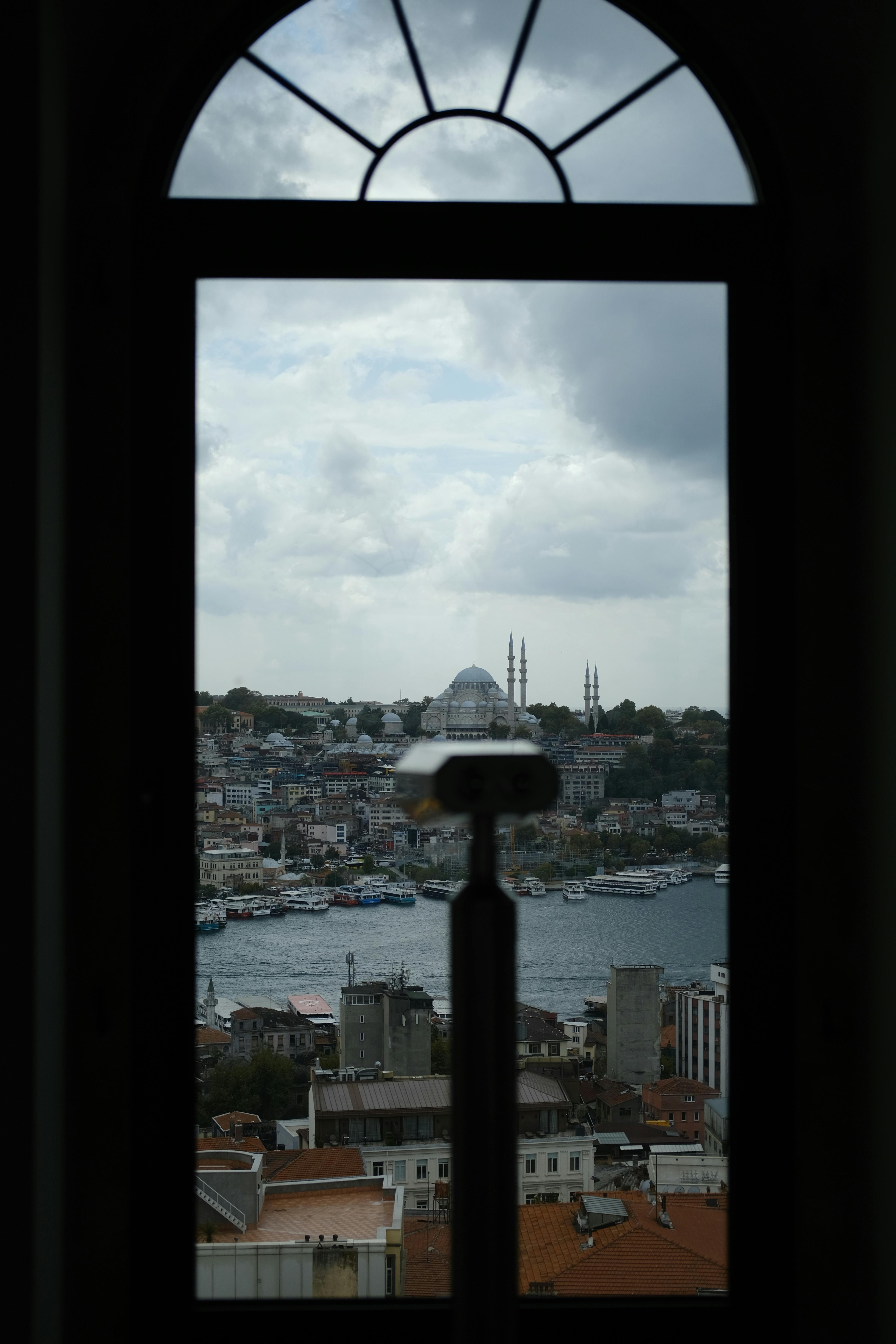 Scenic View of Istanbul Through Arch Window · Free Stock Photo