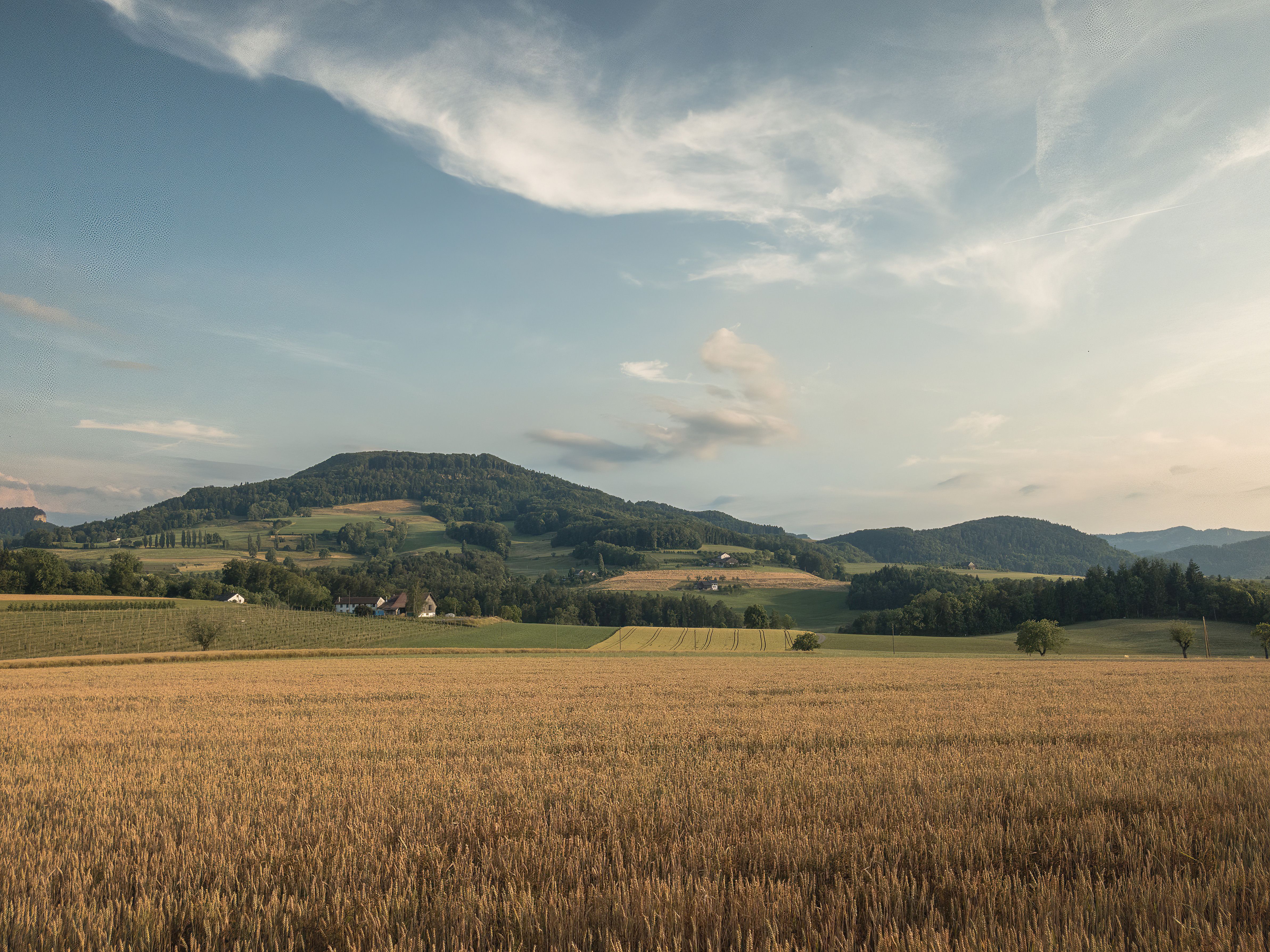 Scenic Countryside Landscape with Rolling Hills · Free Stock Photo