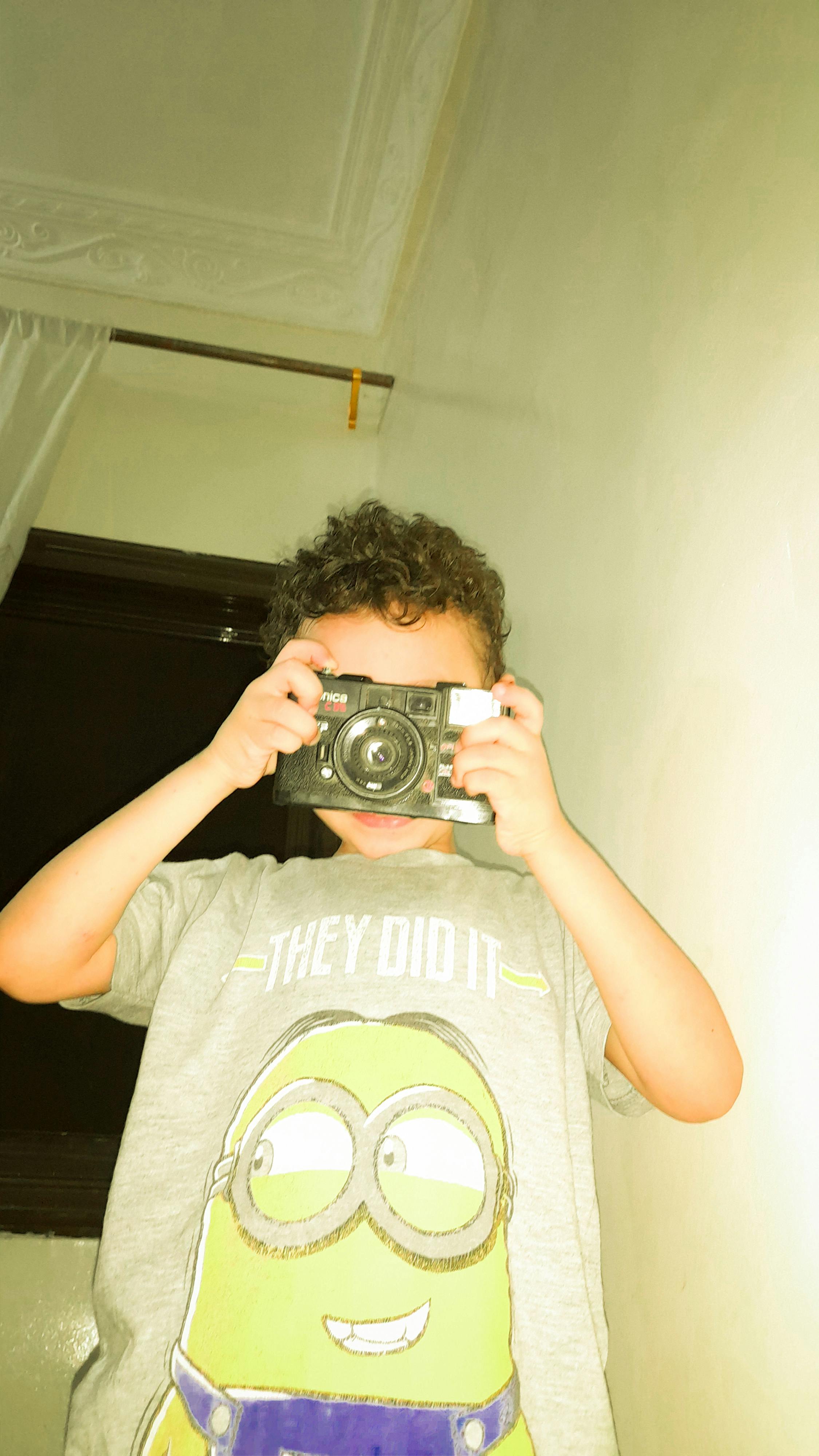 Boy with Analog Camera · Free Stock Photo