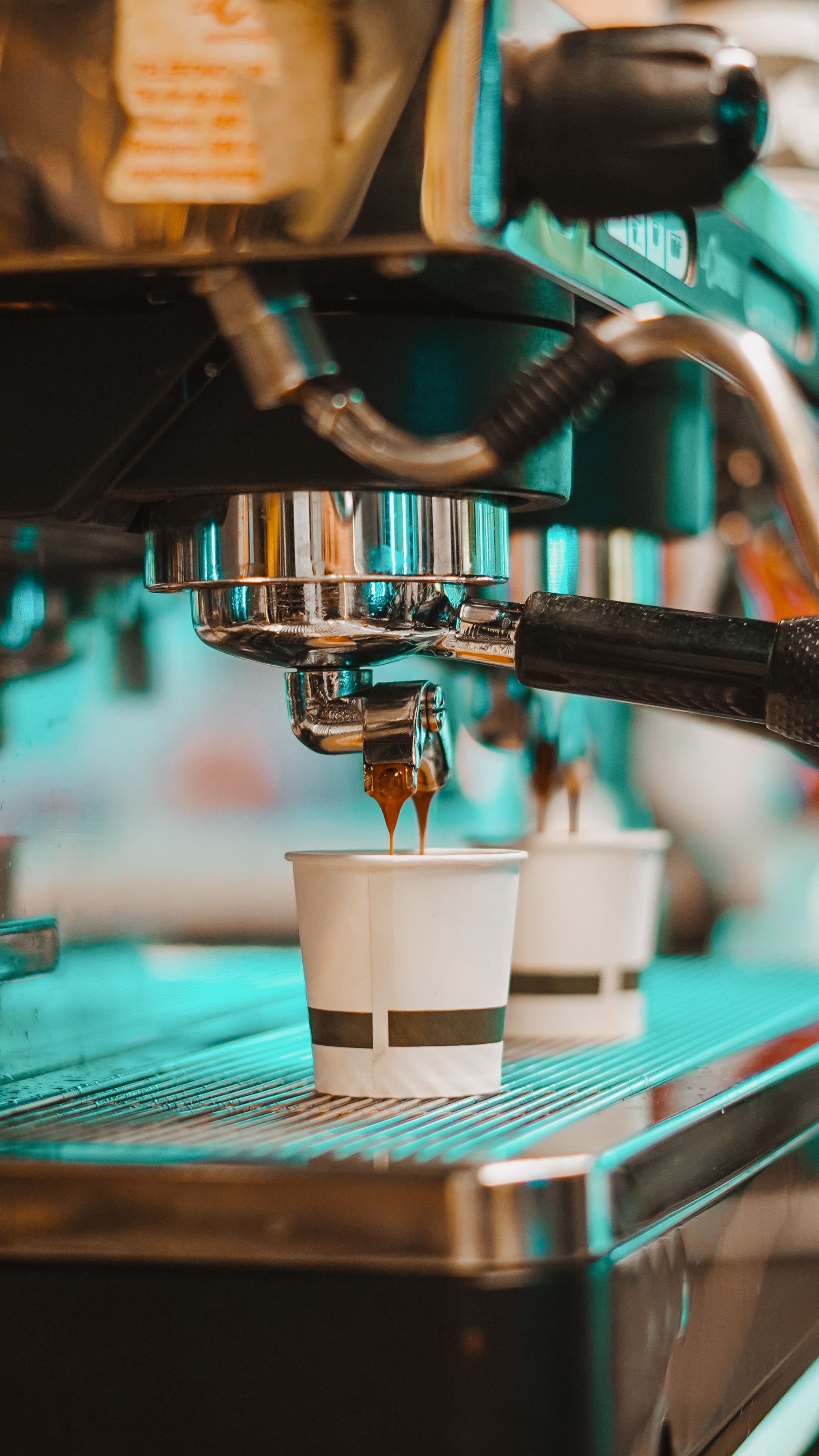 Machine Pouring Coffee to Cup · Free Stock Photo