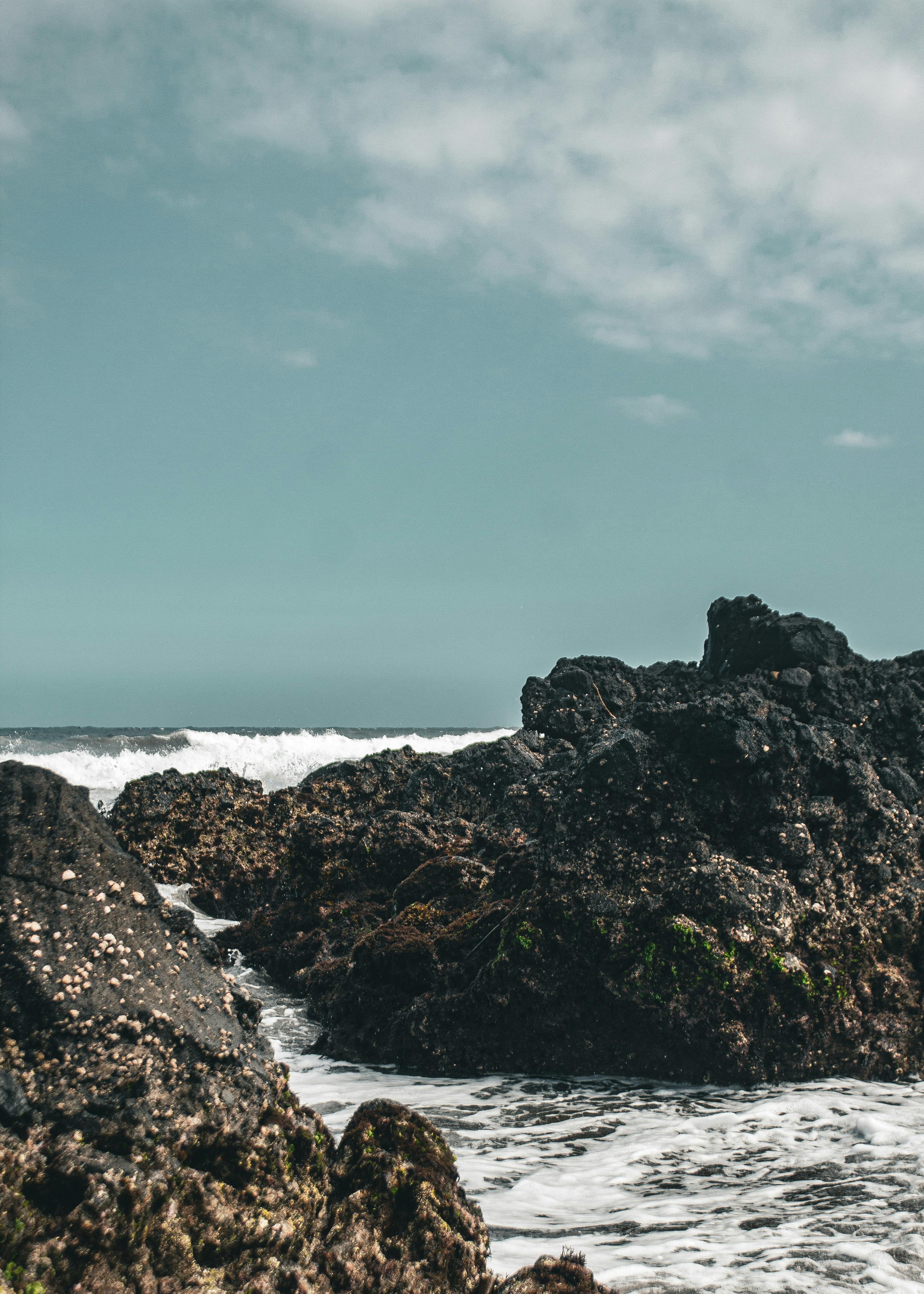 Brown Rock Formation Near the Sea · Free Stock Photo