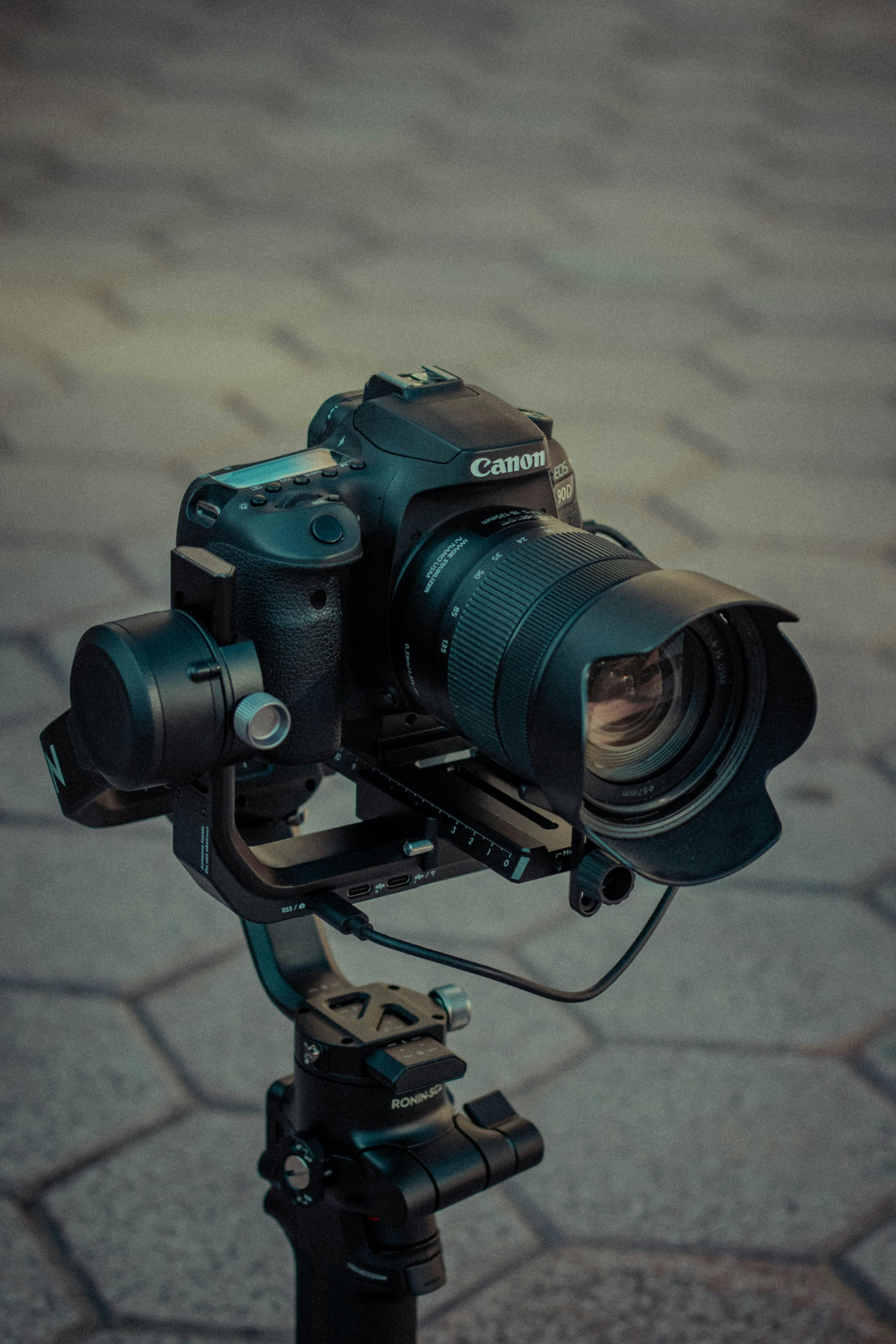 Camera on Tripod on Pavement · Free Stock Photo