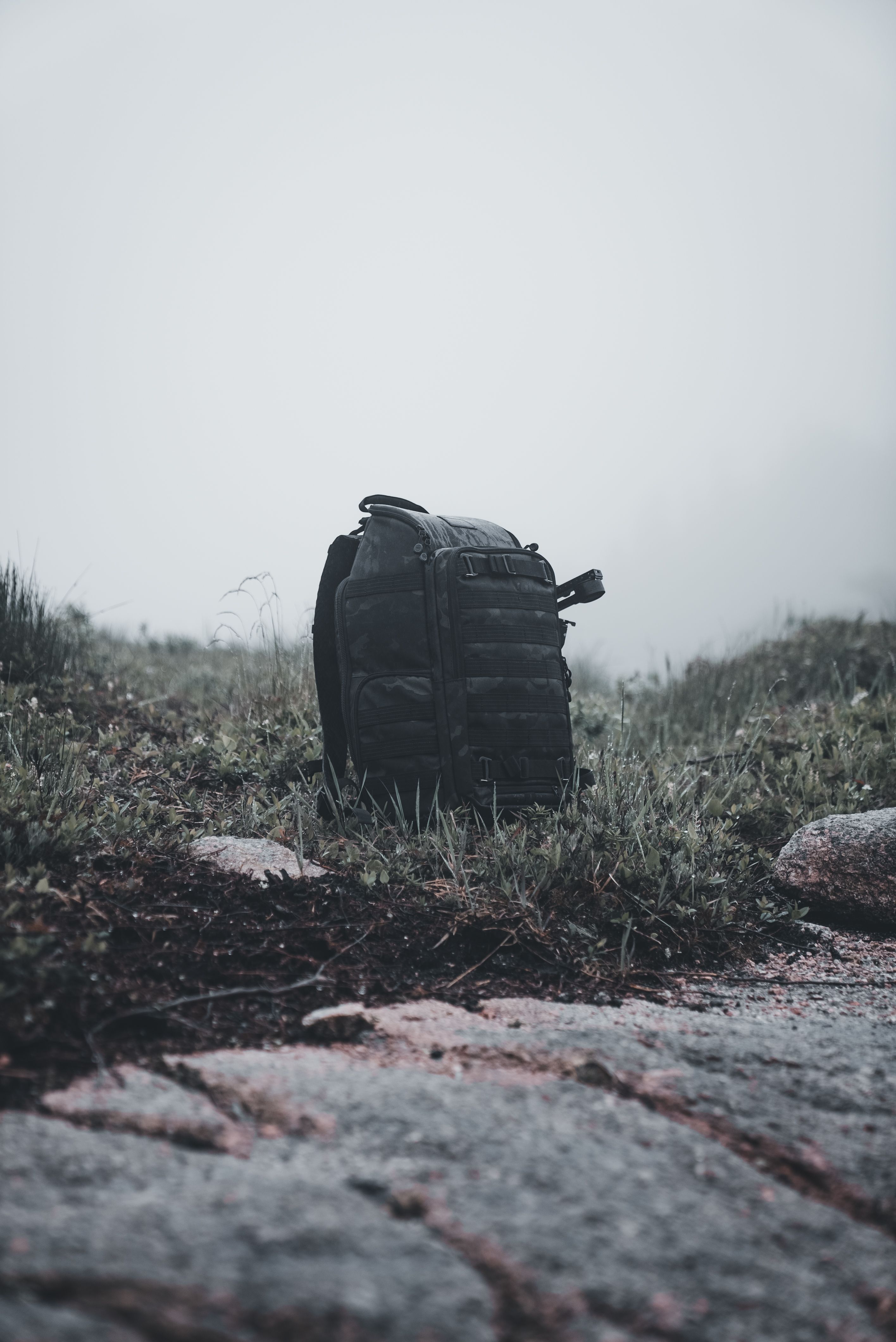 Hiking Backpack on Ground · Free Stock Photo