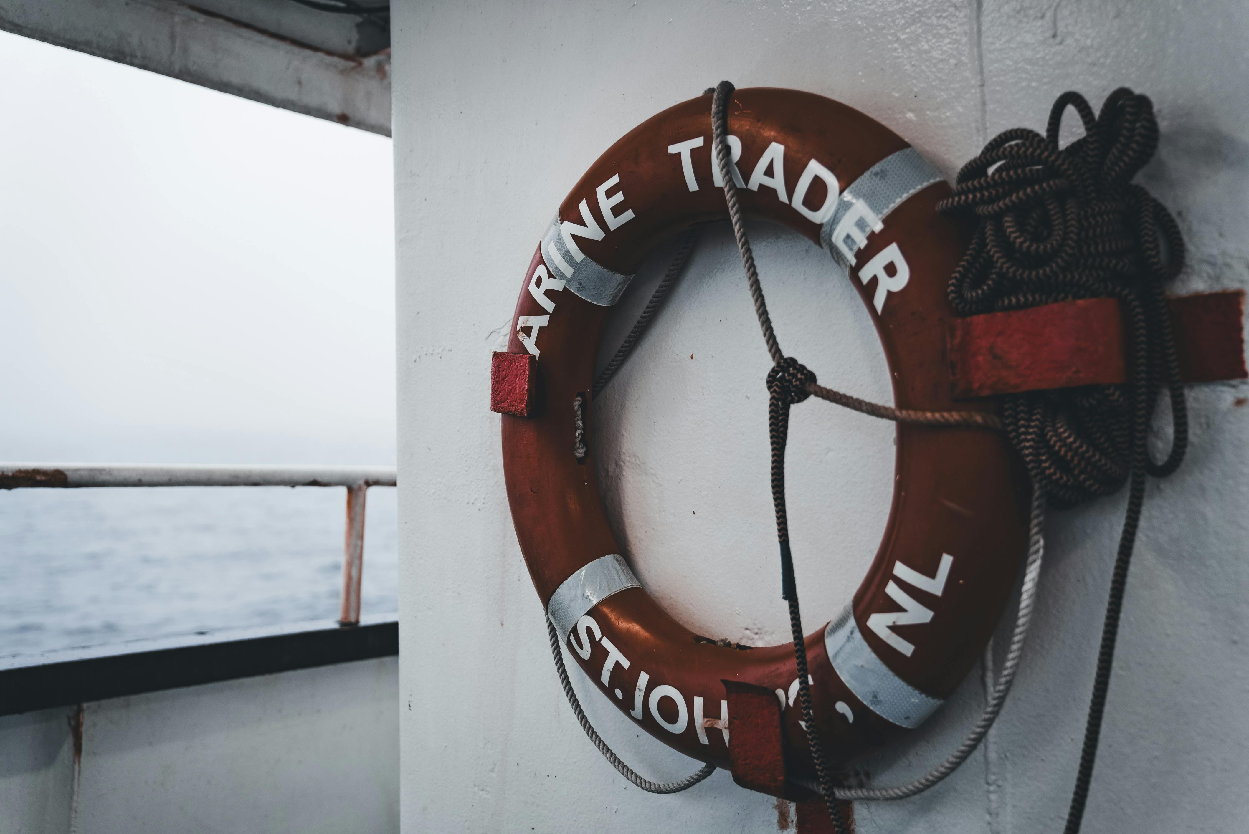 Close-up of a Lifebuoy Attached to the Taffrail · Free Stock Photo